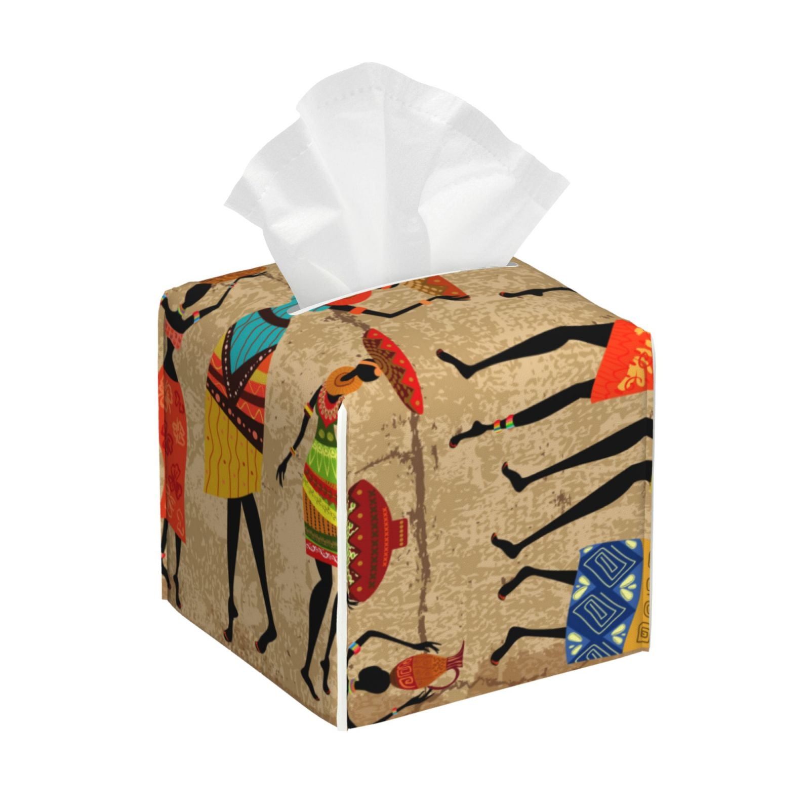 Goofa Dancing African Women Tissue Box Cover PVC Leather Tissue Holder ...