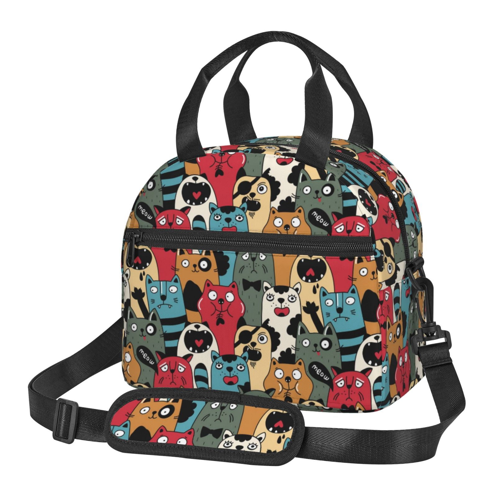 Goofa Different Cats 1 Pattern Lunch Bag ,Insulated Lunch Box, Small ...