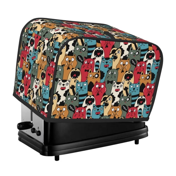 Goofa Different Cats 1 Print Toaster Cover 2 Slice, Two Slice Bread ...