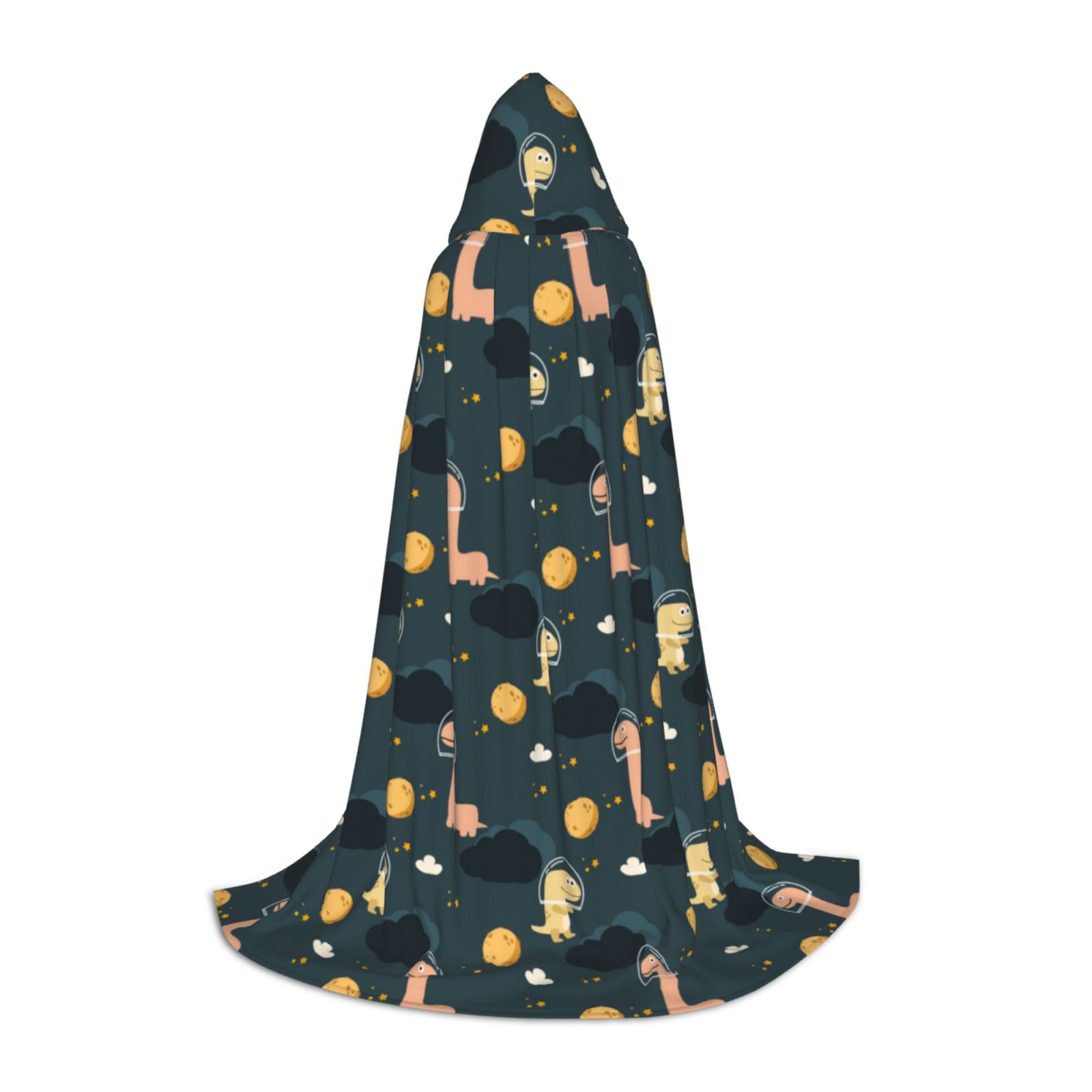 Goofa Dinosaur In The Space Pattern Hooded Halloween Cloak for Kids ...