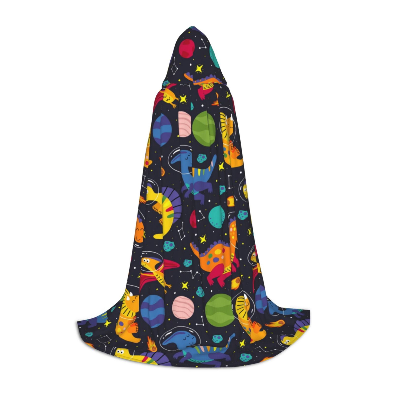 Goofa Dinosaurs in Space Pattern Hooded Halloween Cloak for Kids,Boys ...