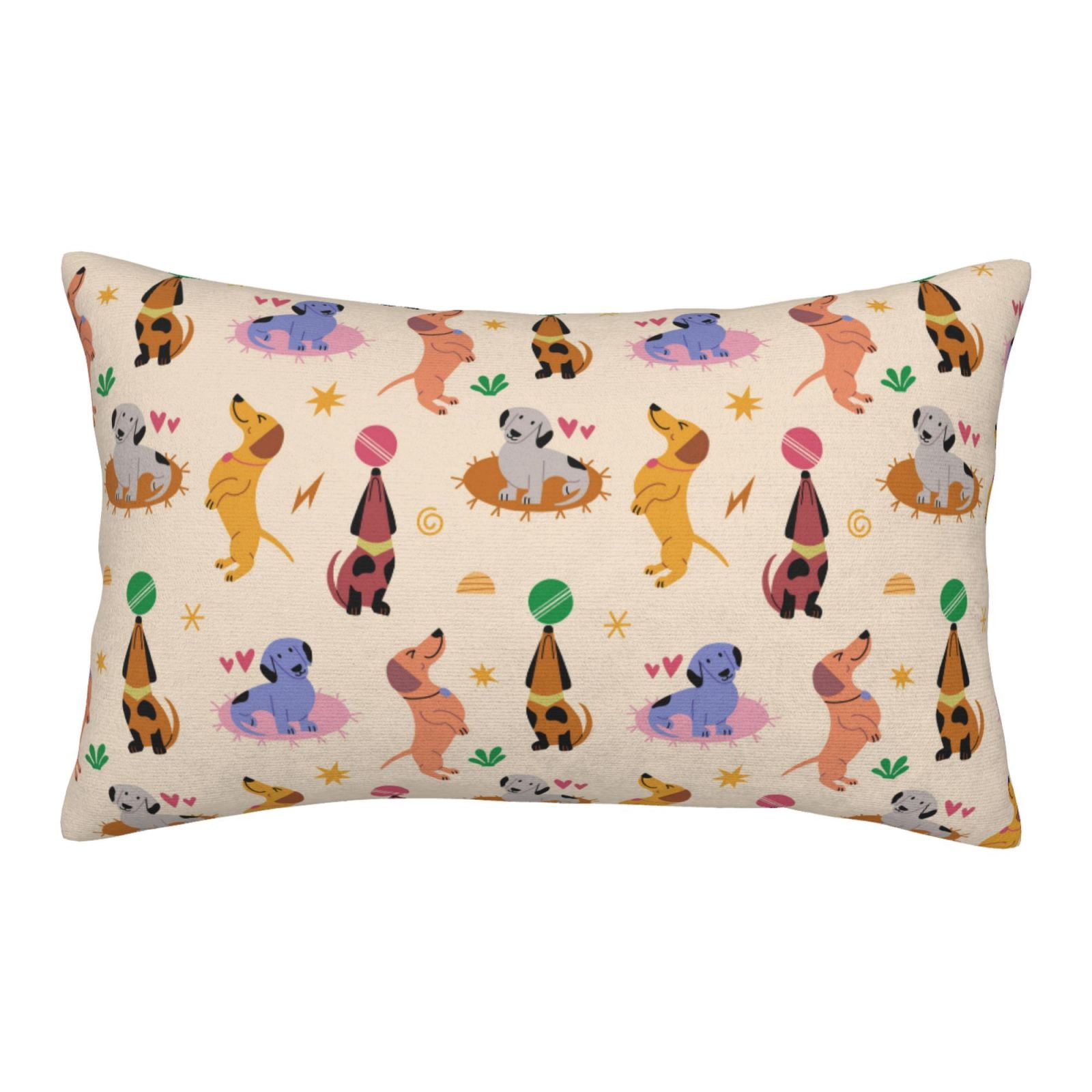 Goofa Dogs In Different Poses Pattern Pillow Case – Plush & Soft ...