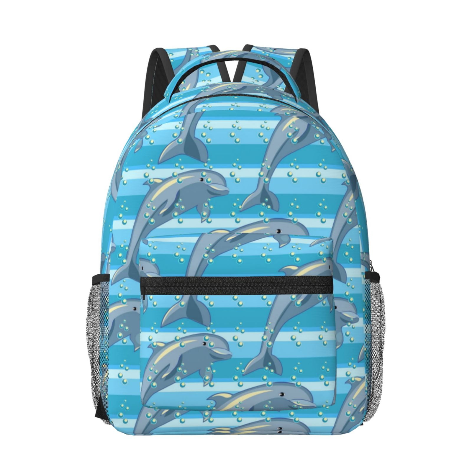 Goofa Dolphin Pattern Comfortable Student Backpack - Ergonomic Design ...