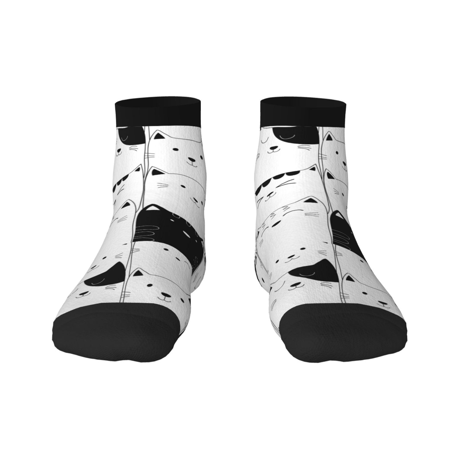 Goofa Doodle Cute Cat Pattern Non Slip Socks with Grips for Elderly ...