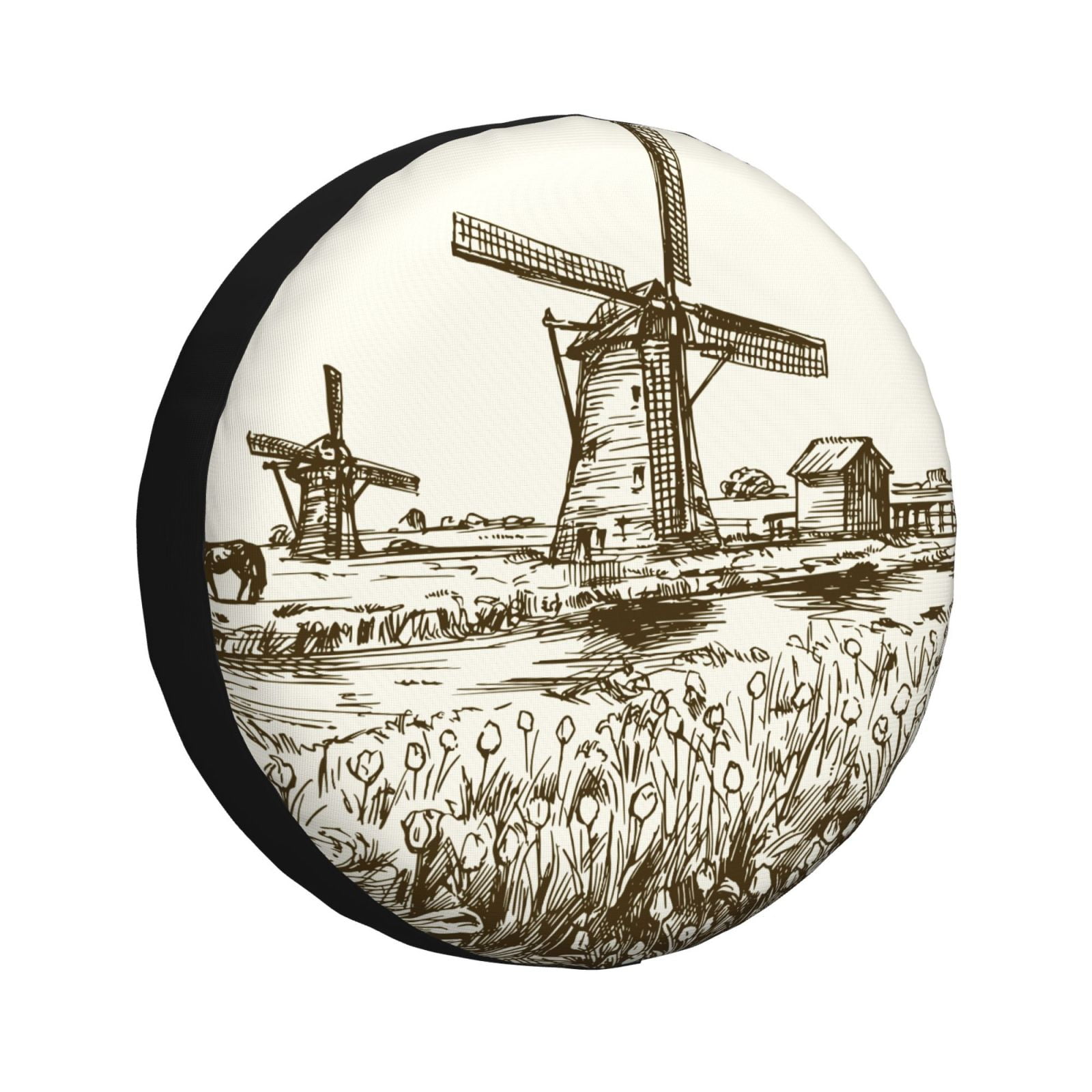 Goofa Dutch Windmill Pattern Universal Tire Cover for Jeep, SUV, Truck ...