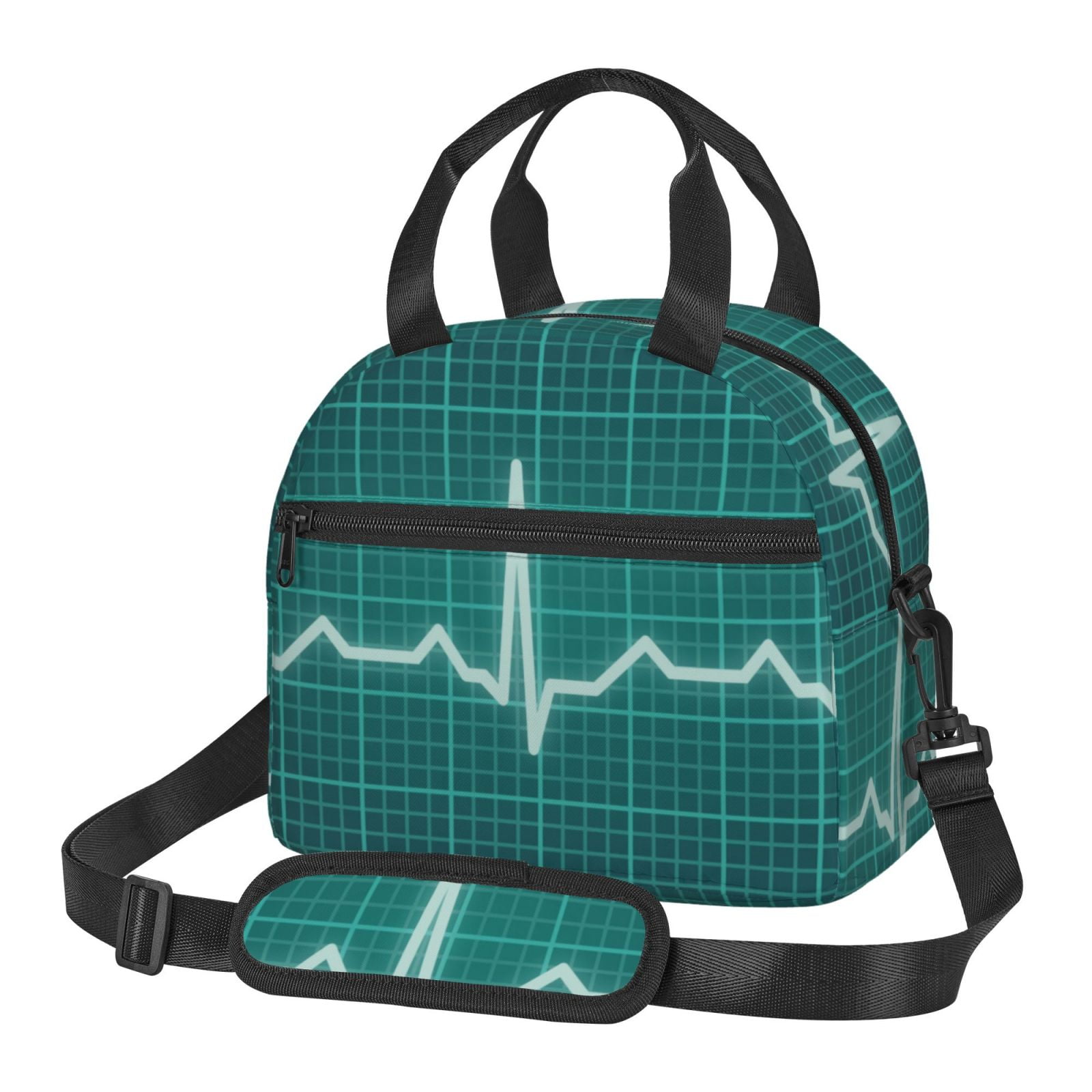 Goofa ECG Wave Pattern Lunch Bag ,Insulated Lunch Box, Small Leakproof ...