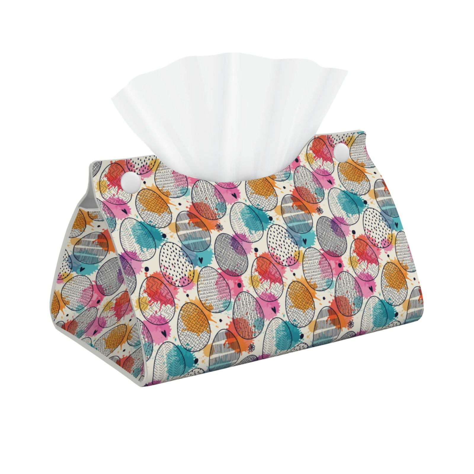 Goofa Easter Egg Pattern Triangle Square Tissue Box Cover, Modern PVC ...