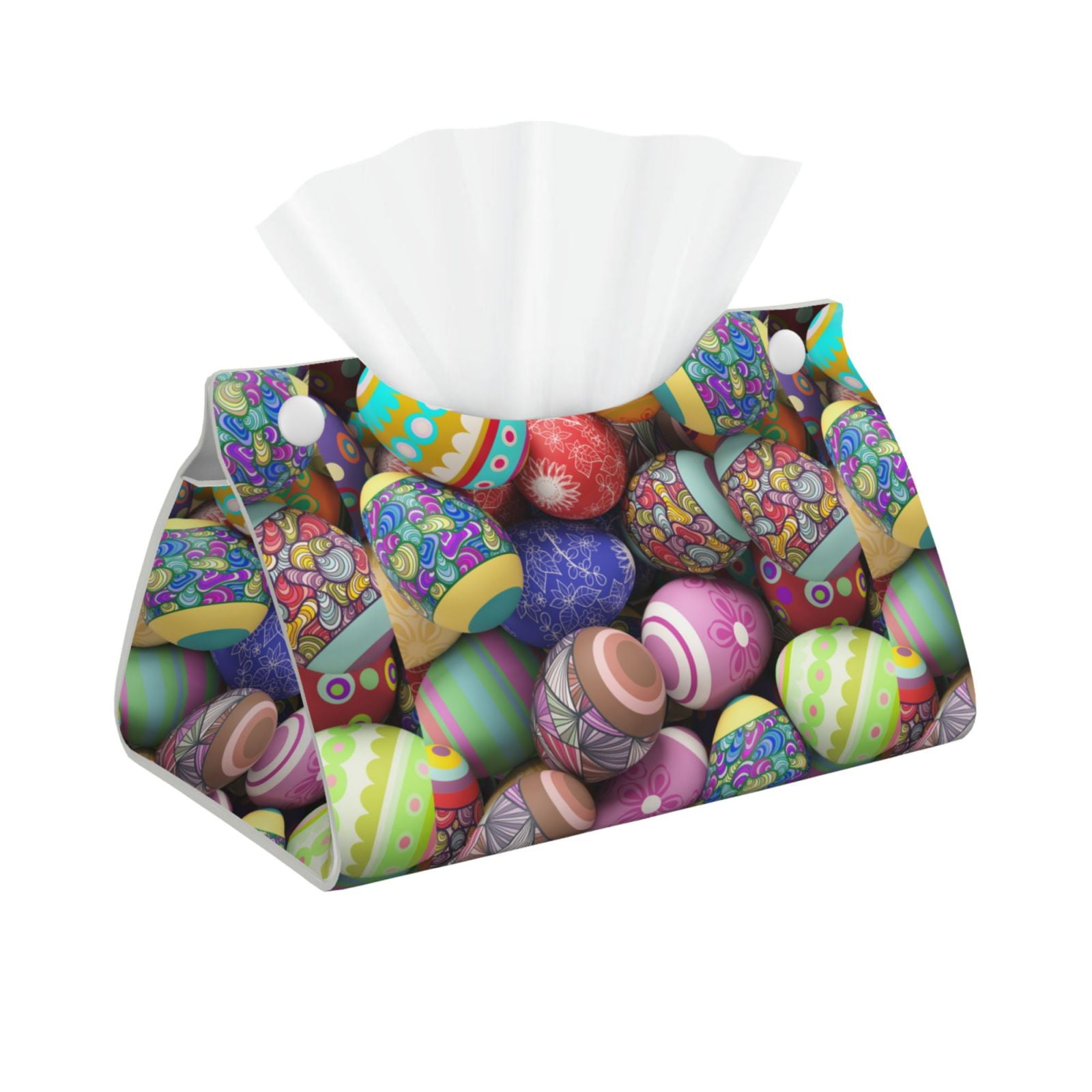 Goofa Easter Eggs1 Pattern Triangle Square Tissue Box Cover, Modern PVC ...
