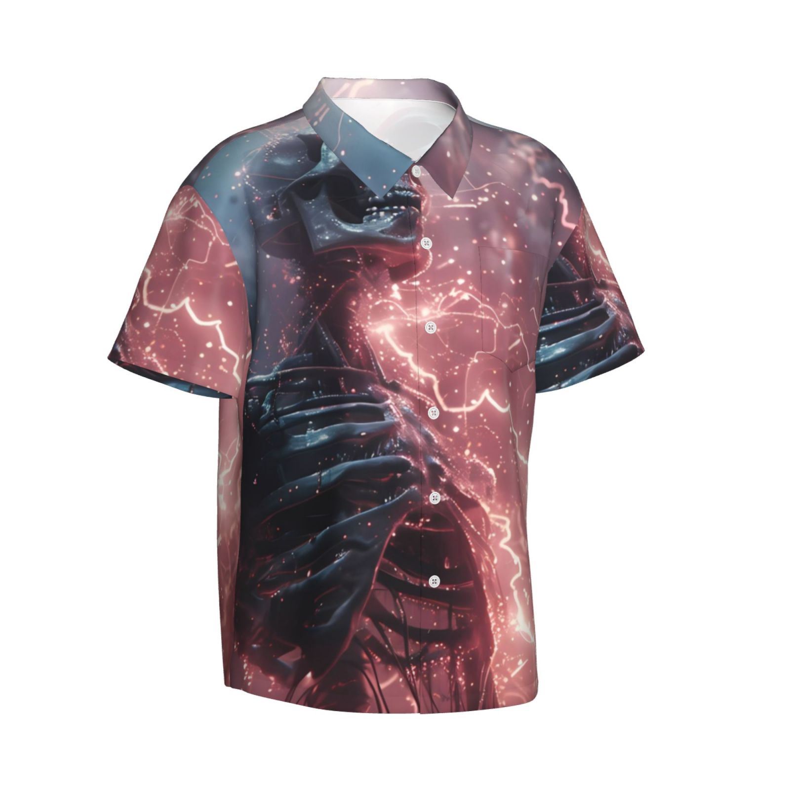 Goofa Electric Skeleton Surrealism Hawaiian Shirt for Men, Unisex ...