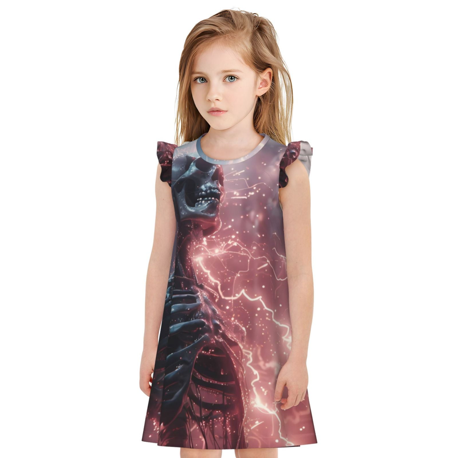 Goofa Electric Skeleton Surrealism Pattern Sweet & Sassy Girls ...