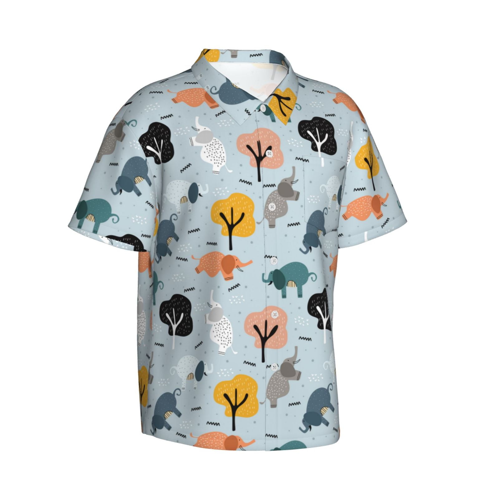 Goofa Elephant Tree Hawaiian Shirt for Men, Unisex Summer Beach Casual ...