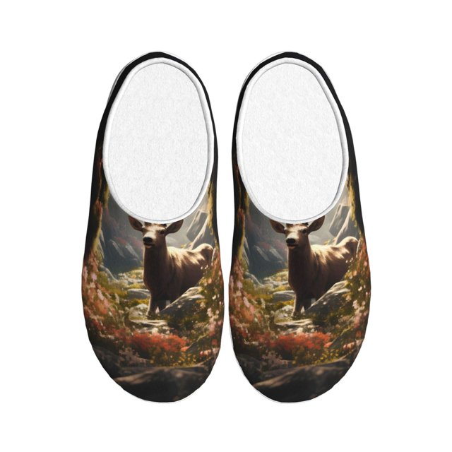 Goofa Enchanted Deer In Cave Print Womens Mens Cotton Lightweight House ...