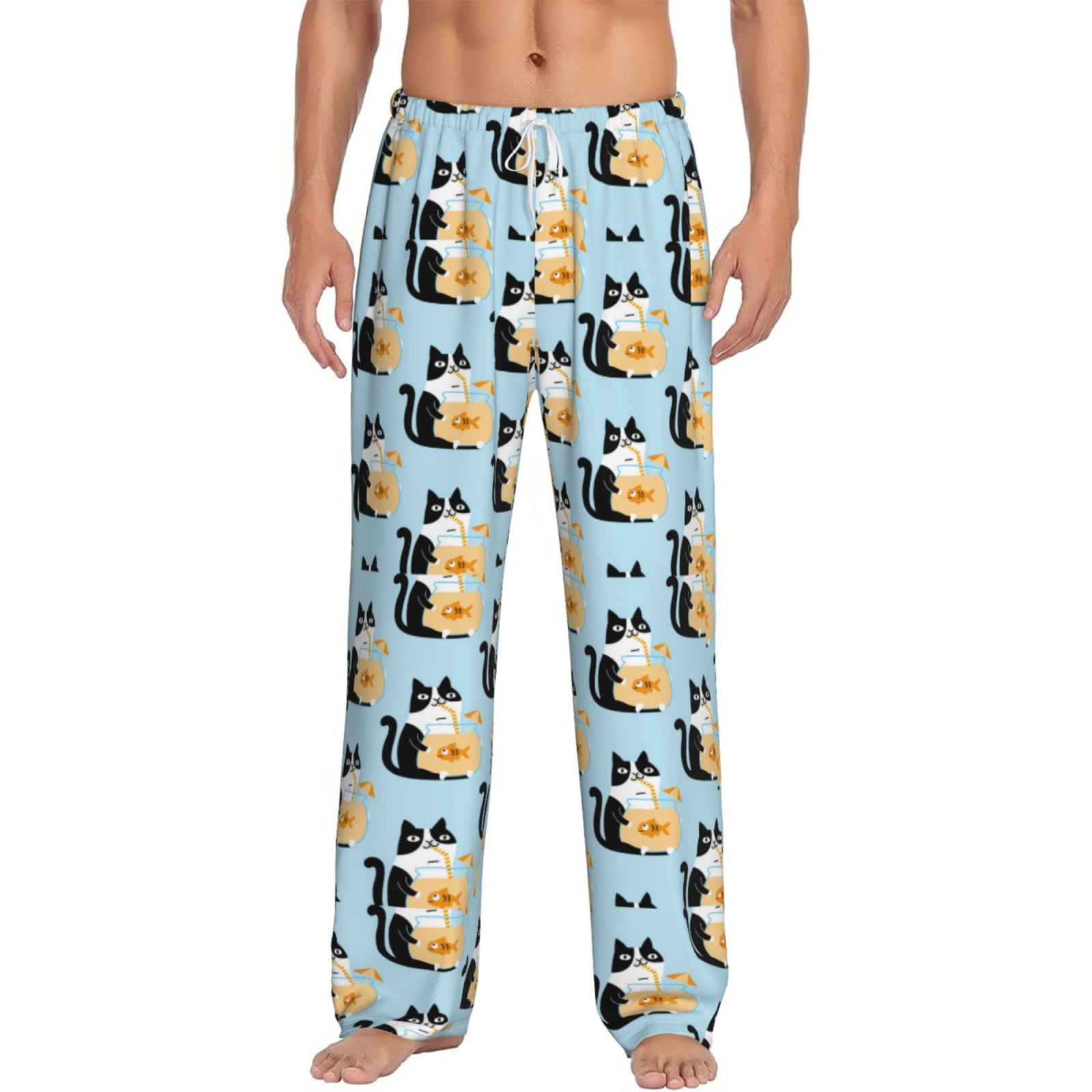 Goofa FUNNY CAT IS DRINKING WATER Pattern Printed Soft Pajama Pants for ...