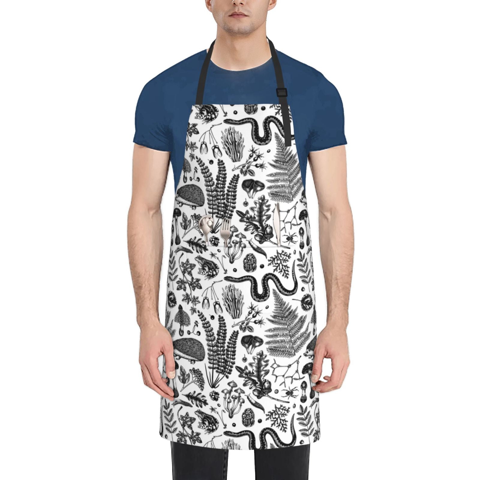 Goofa Fall Forest Printed Waterproof Apron 33" Chef Aprons for Men ...