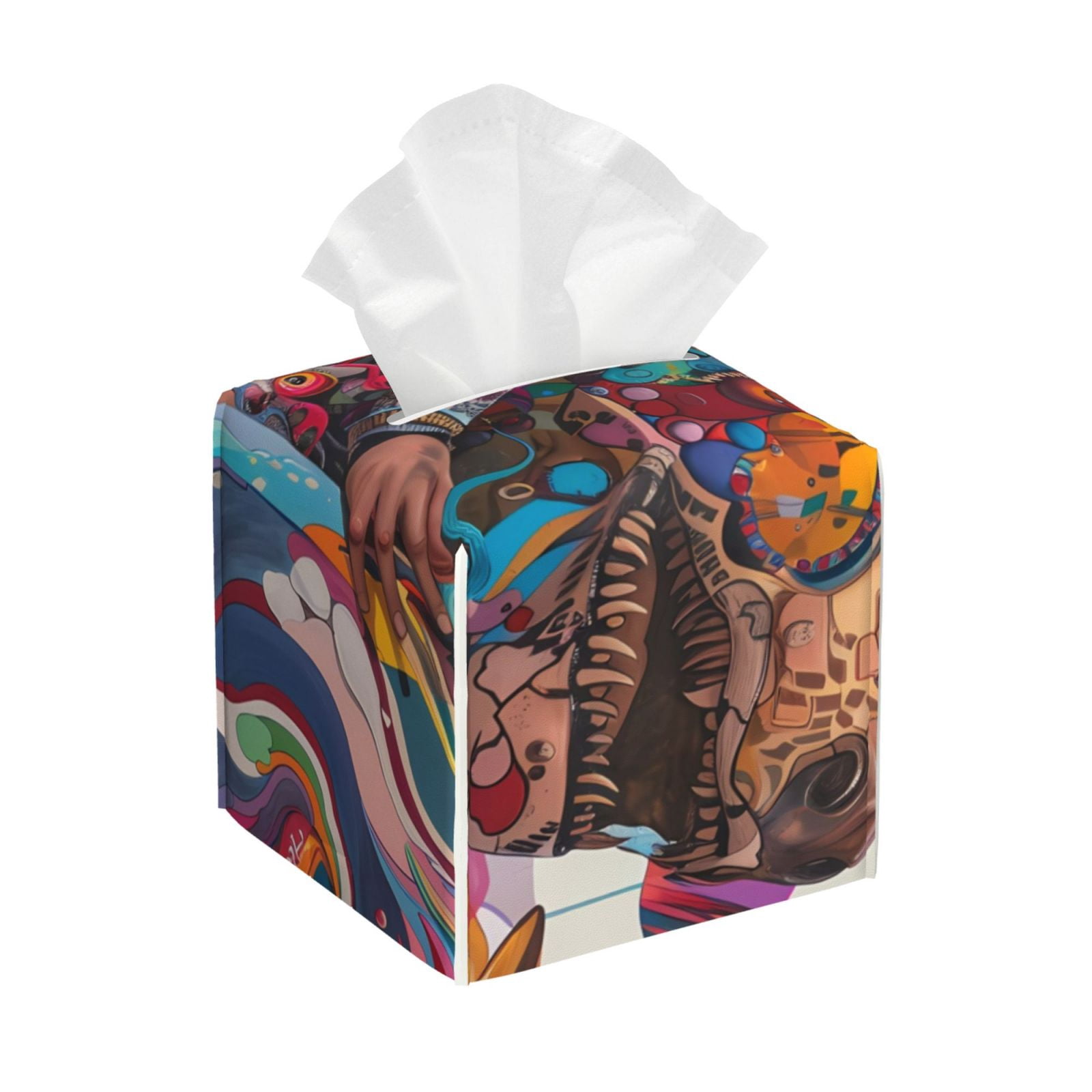 Goofa Fantasy Colorful Beast Tissue Box Cover PVC Leather Tissue Holder ...