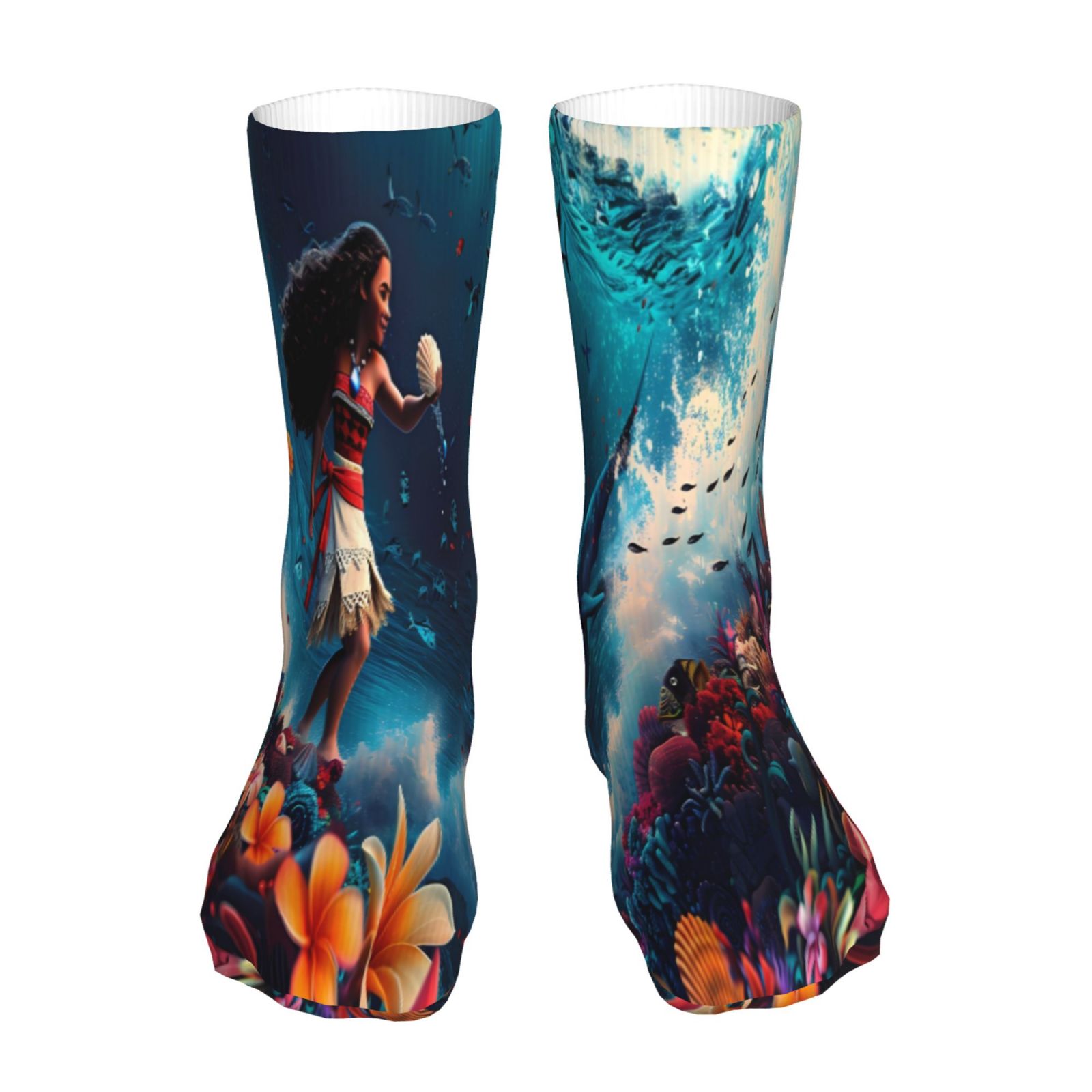 Goofa Fantasy Underwater Adventure for 16in Socks, Funny Novelty Crazy ...