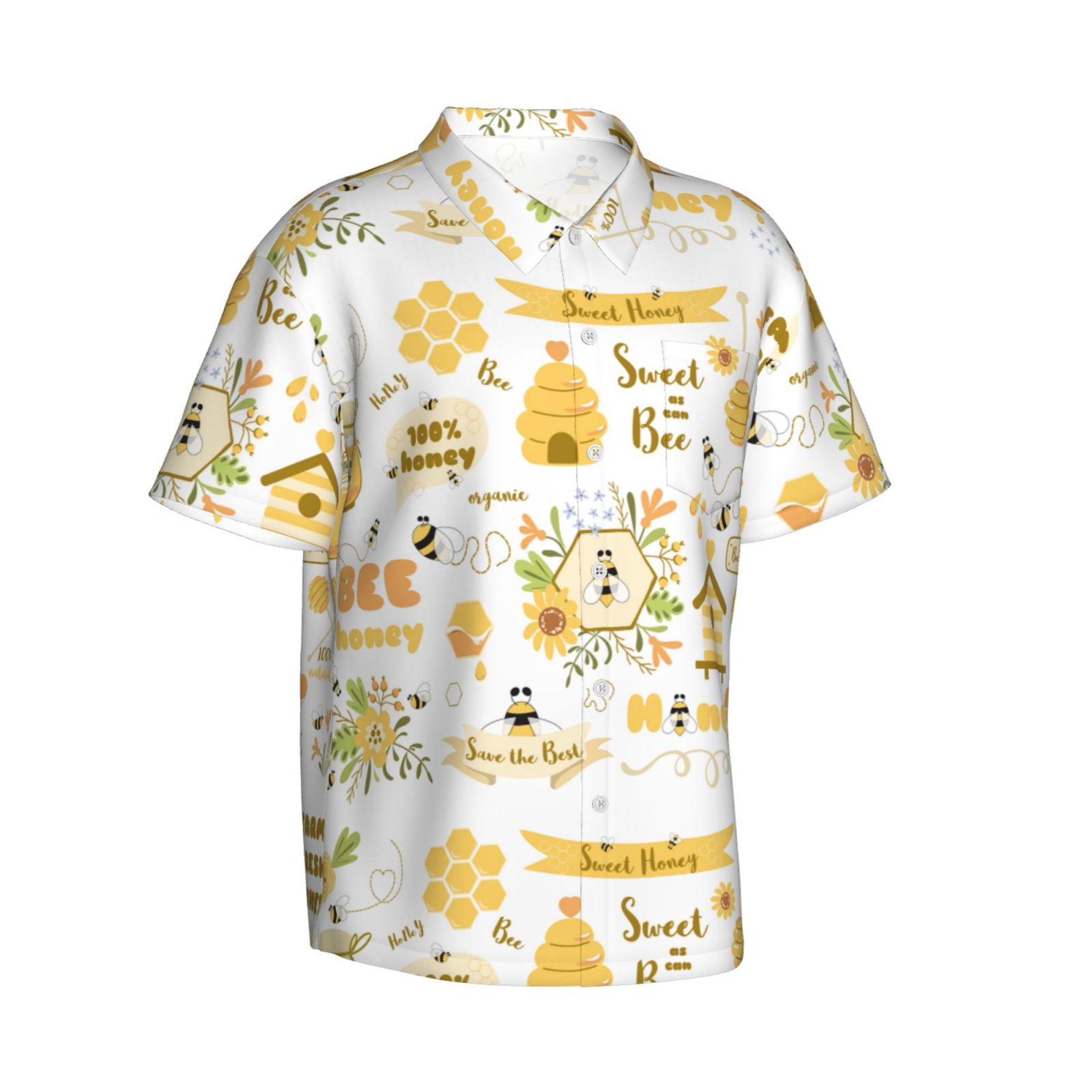 Goofa Farm Bee Cute Honey Hawaiian Shirt for Men, Unisex Summer Beach ...