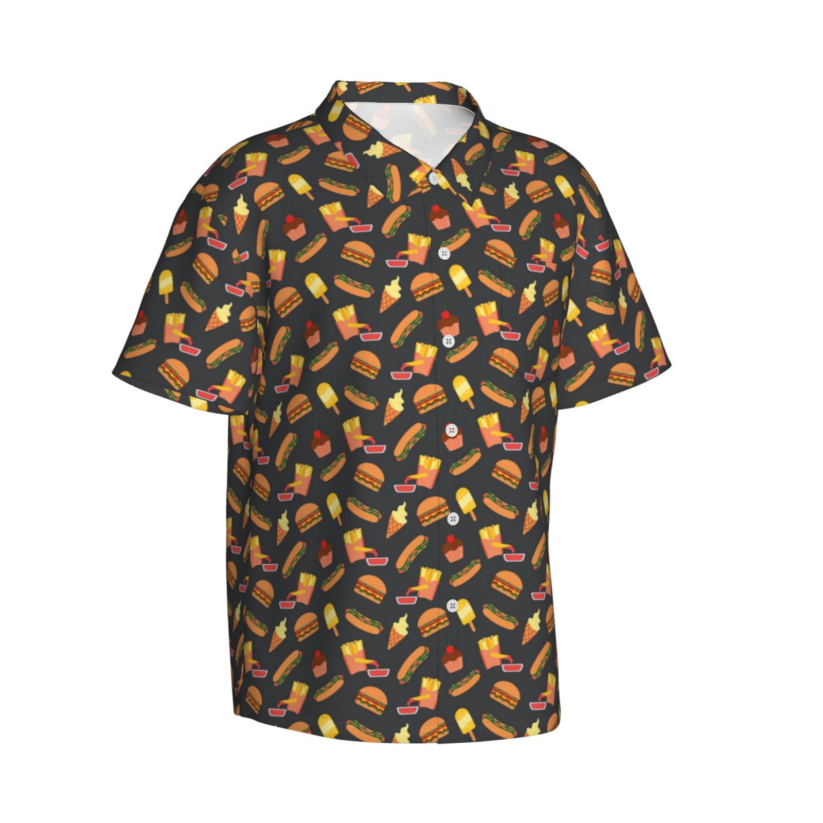 Goofa Fast Food Hawaiian Shirt for Men, Unisex Summer Beach Casual ...
