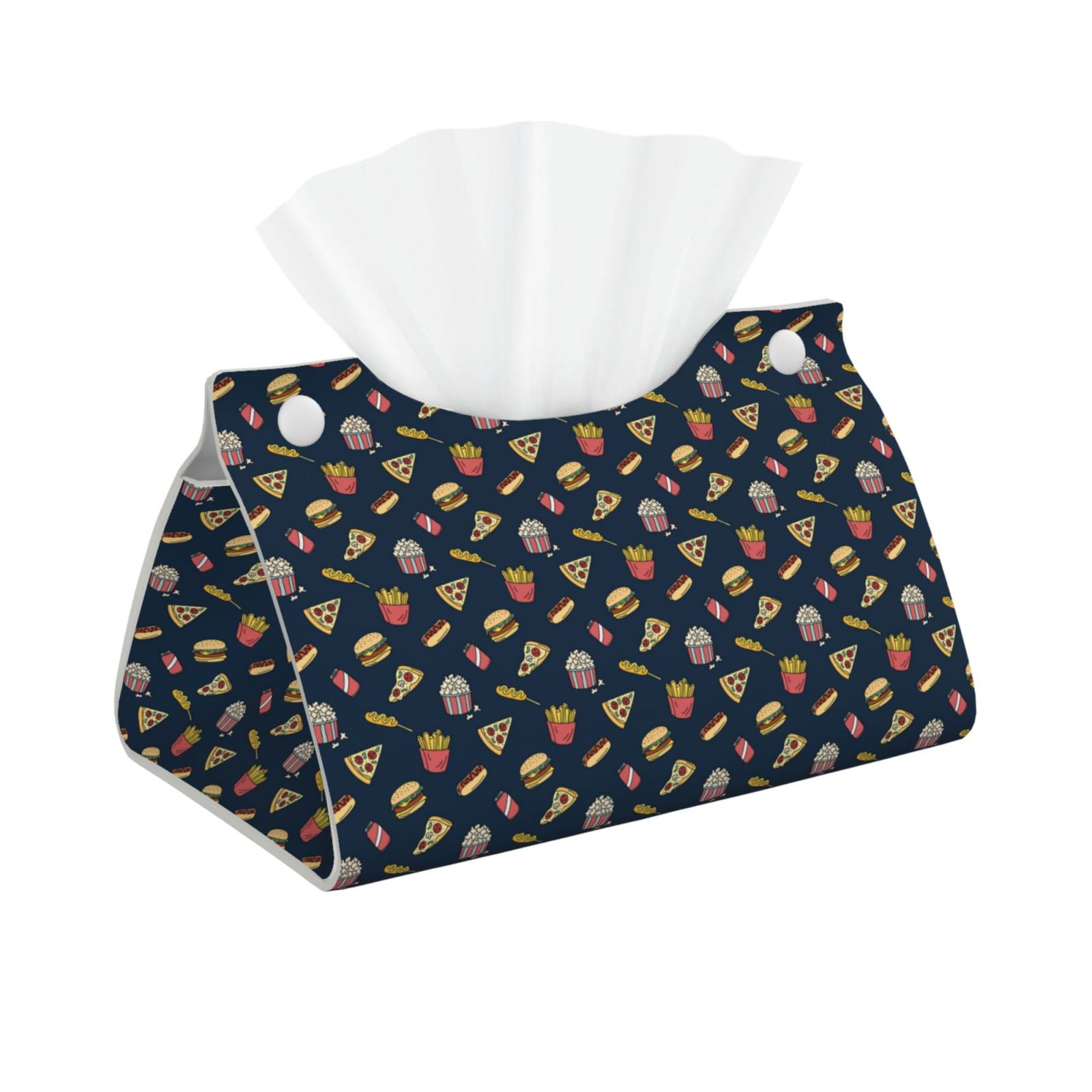 Goofa Fastfood Pattern Triangle Square Tissue Box Cover, Modern PVC ...