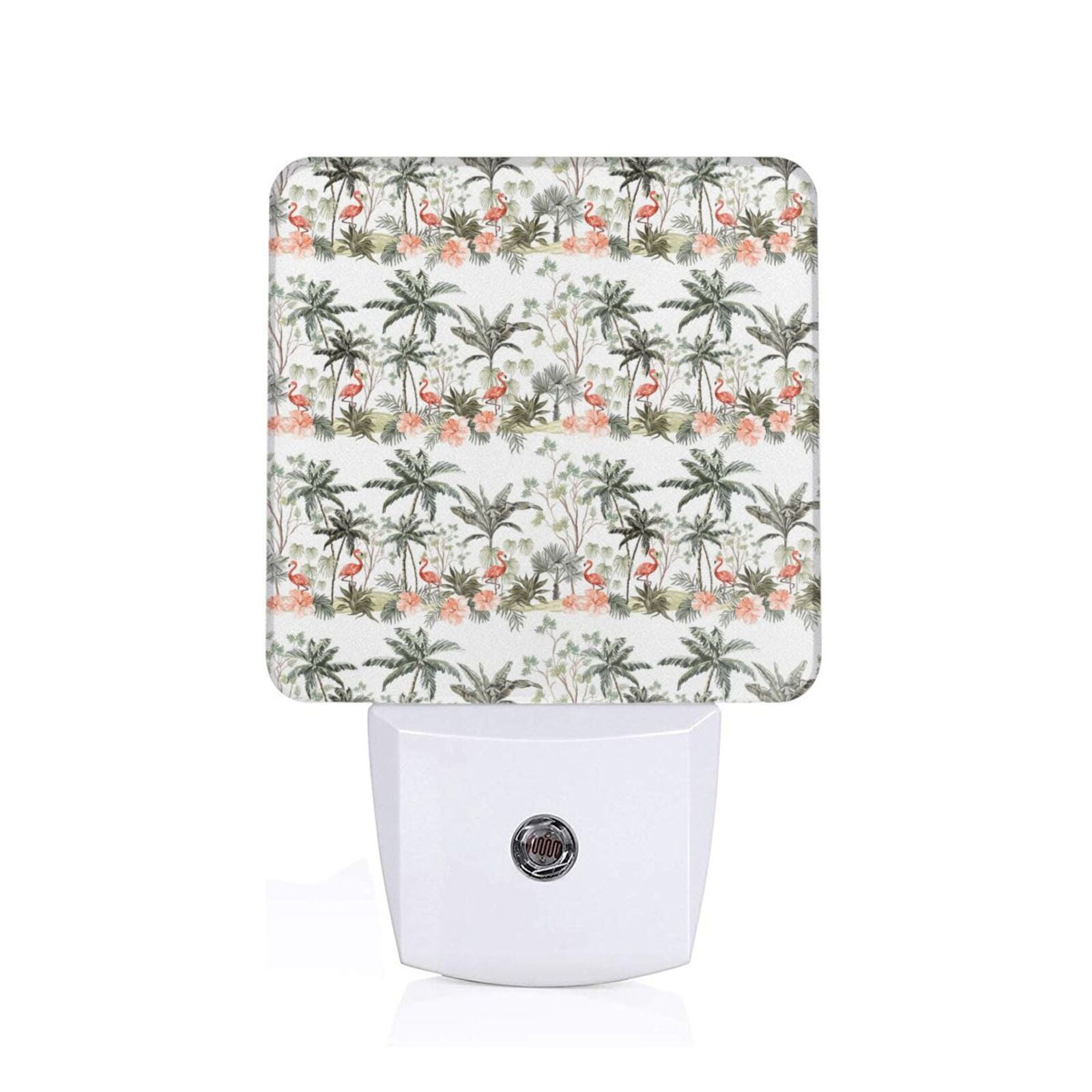 Goofa Flamingo Palm Trees Night Light, Plug-in, Dusk to Dawn Sensor ...