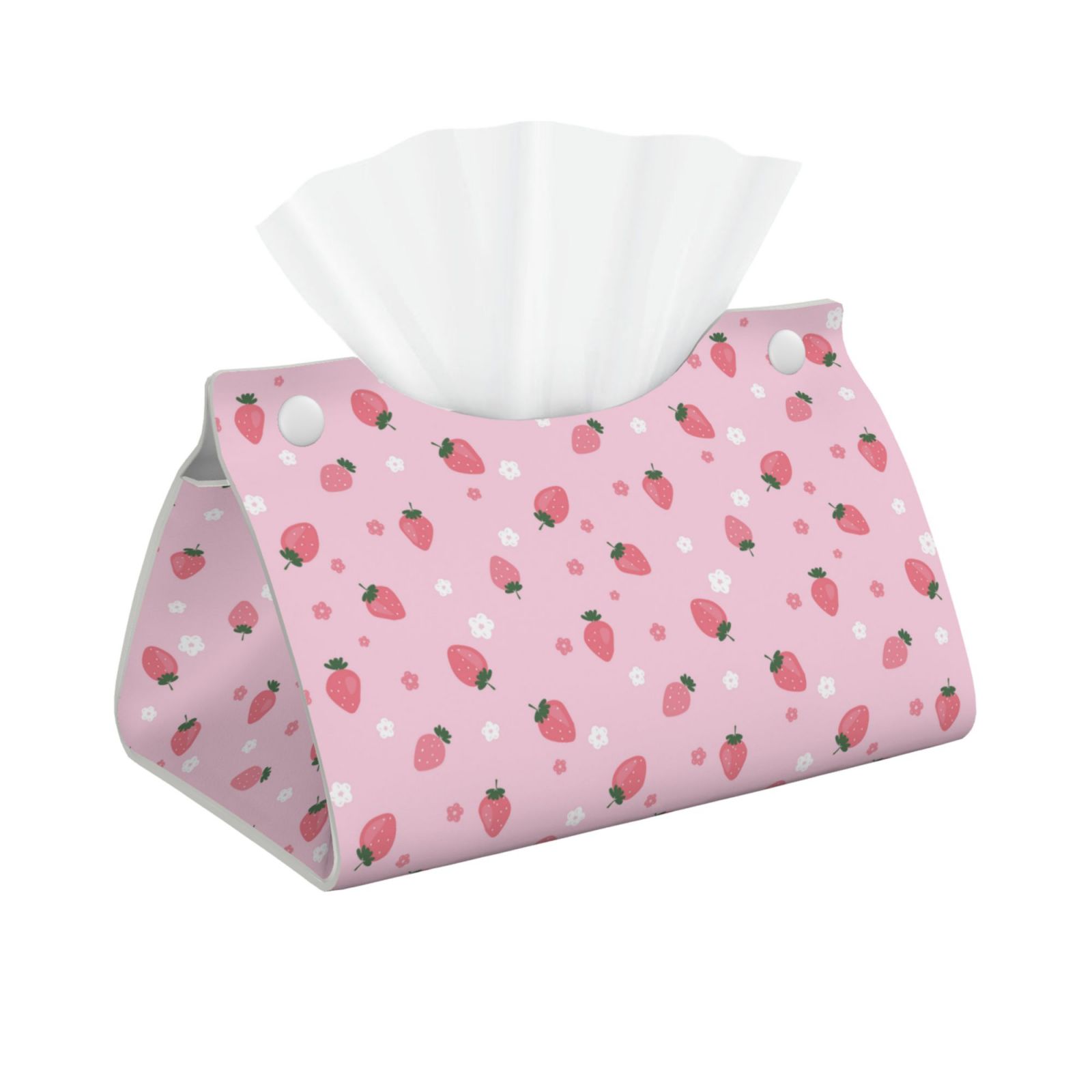 Goofa Floral Strawberr Pattern Triangle Square Tissue Box Cover, Modern ...