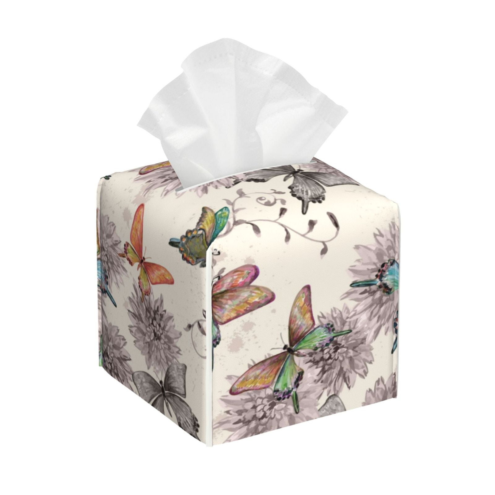 Goofa Flying Butterflies-1 Tissue Box Cover PVC Leather Tissue Holder ...