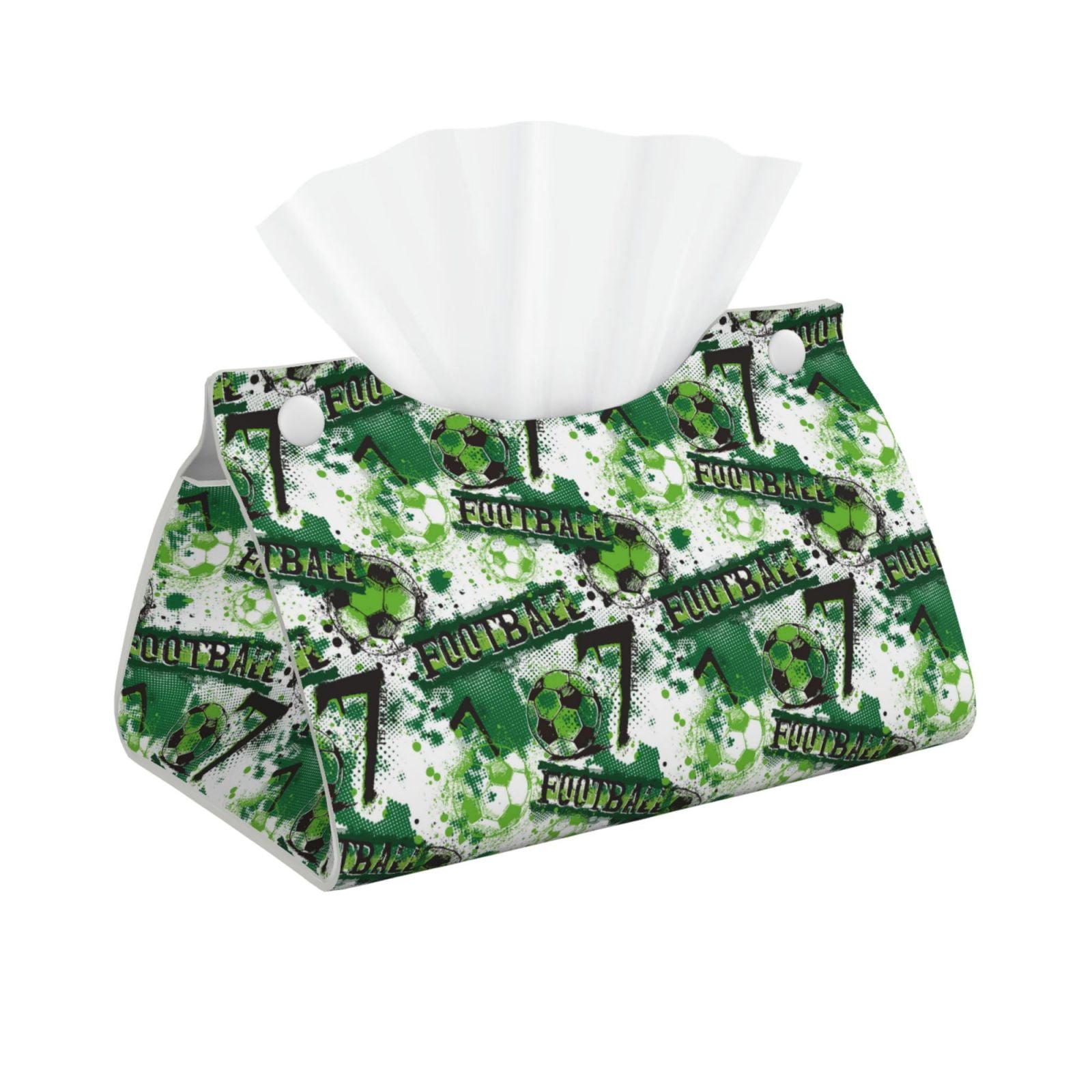 Goofa Football 7 Pattern Triangle Square Tissue Box Cover, Modern PVC ...
