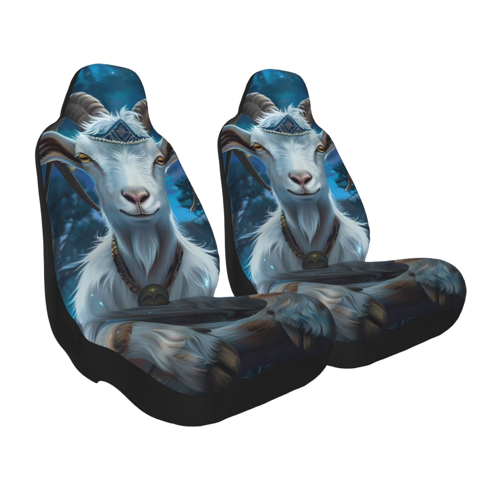 Goofa Forest Meditating Goat Printed Car Seat Covers, Automotive Seat ...