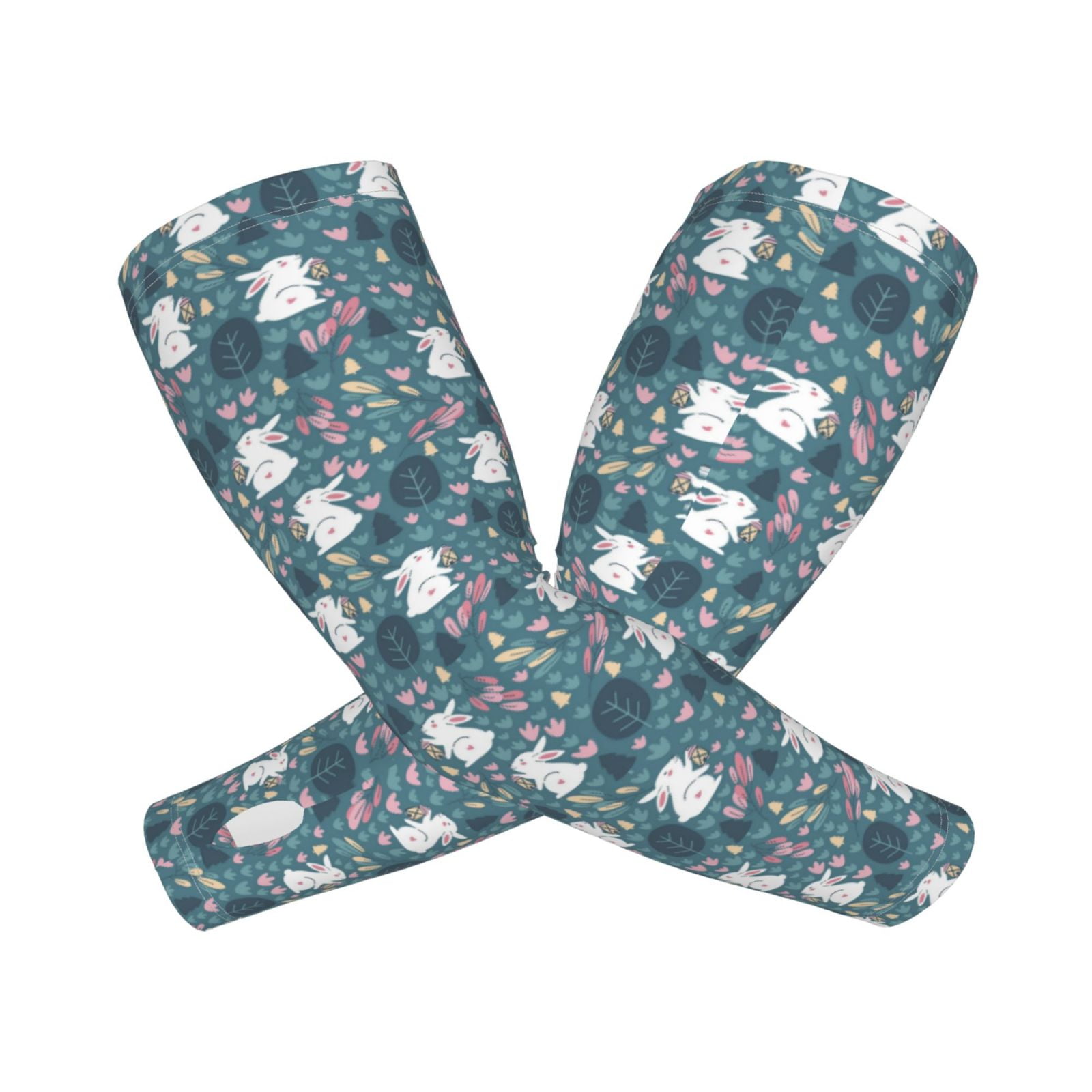 Goofa Forest Rabbit Pattern UV Sun Protection Arm Sleeves, UPF 50 ...