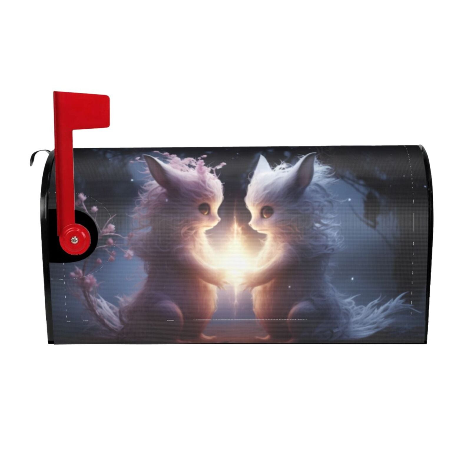 Goofa Fox Couple Pattern Mailbox Cover, Mailbox Decoration with ...