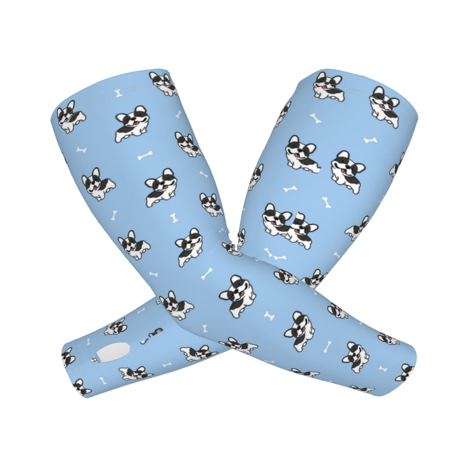 Goofa French Bulldog Puppy Pattern UV Sun Protection Arm Sleeves, UPF ...