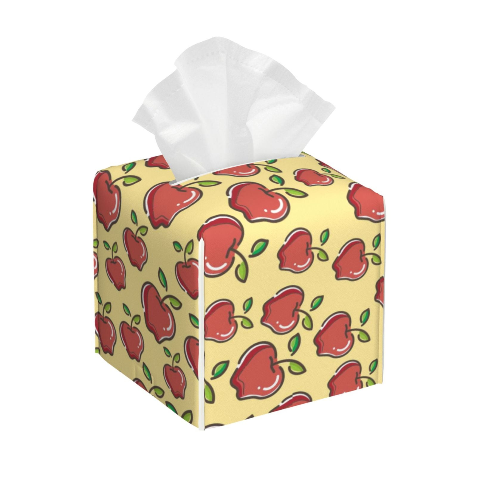 Goofa Fruit Tissue Box Cover PVC Leather Tissue Holder Square Facial ...