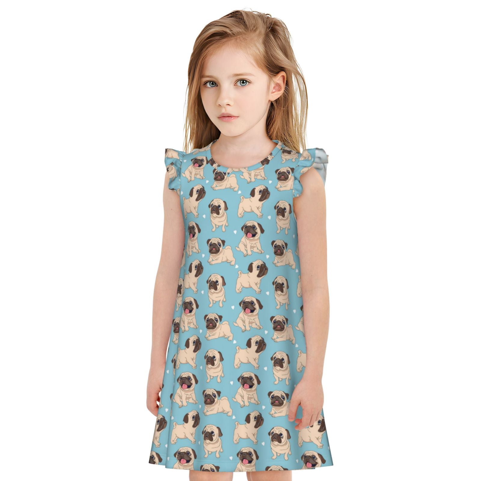 Goofa Funny Cartoon Pugs Pattern Sweet & Sassy Girls' Nightgowns ...