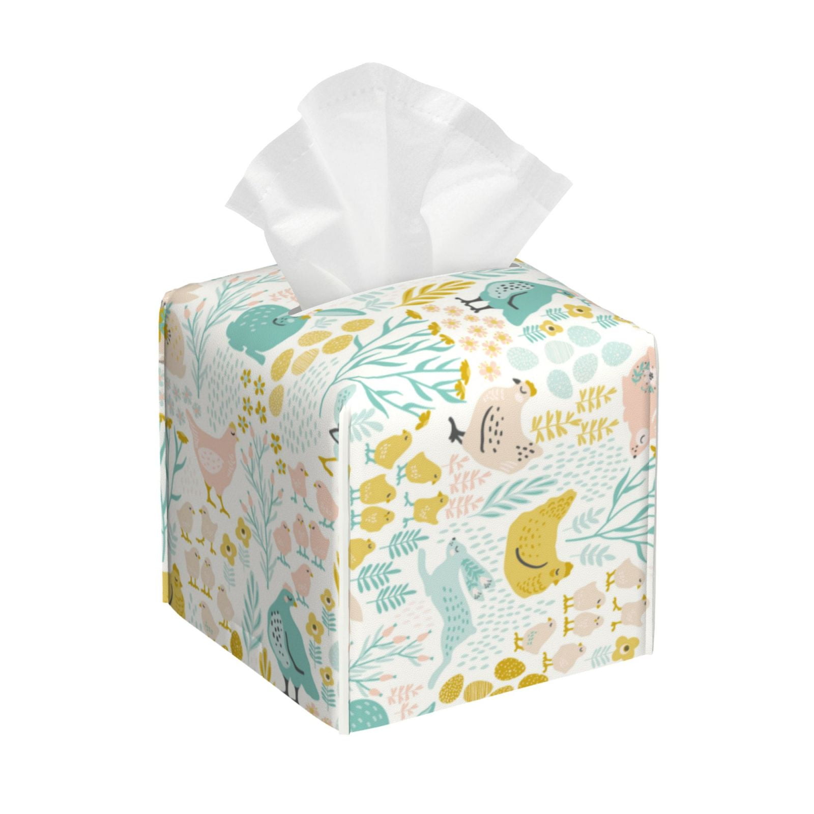 Goofa Funny Chicken Tissue Box Cover PVC Leather Tissue Holder Square ...