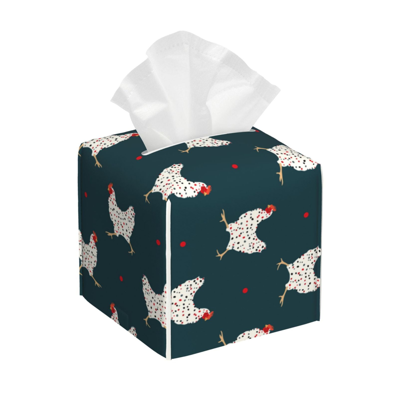 Goofa Funny Chicken Tissue Box Cover PVC Leather Tissue Holder Square ...