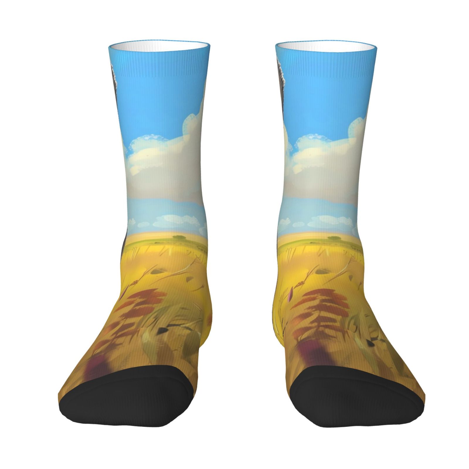 Goofa Funny Countryside Donkey Printed Men's Crew Socks, Soft Durable ...