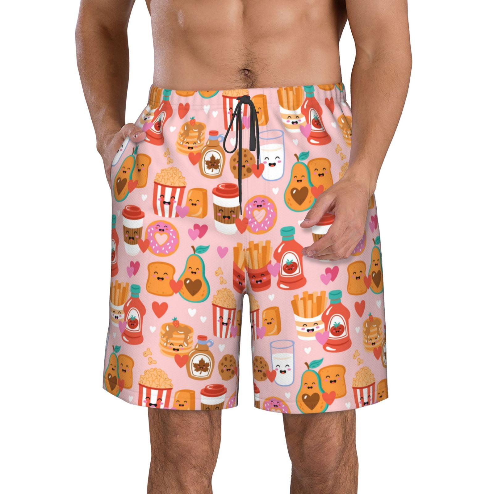 Goofa Funny Food Printed Mens Swim Trunks Summer Quick Dry Short Beach ...