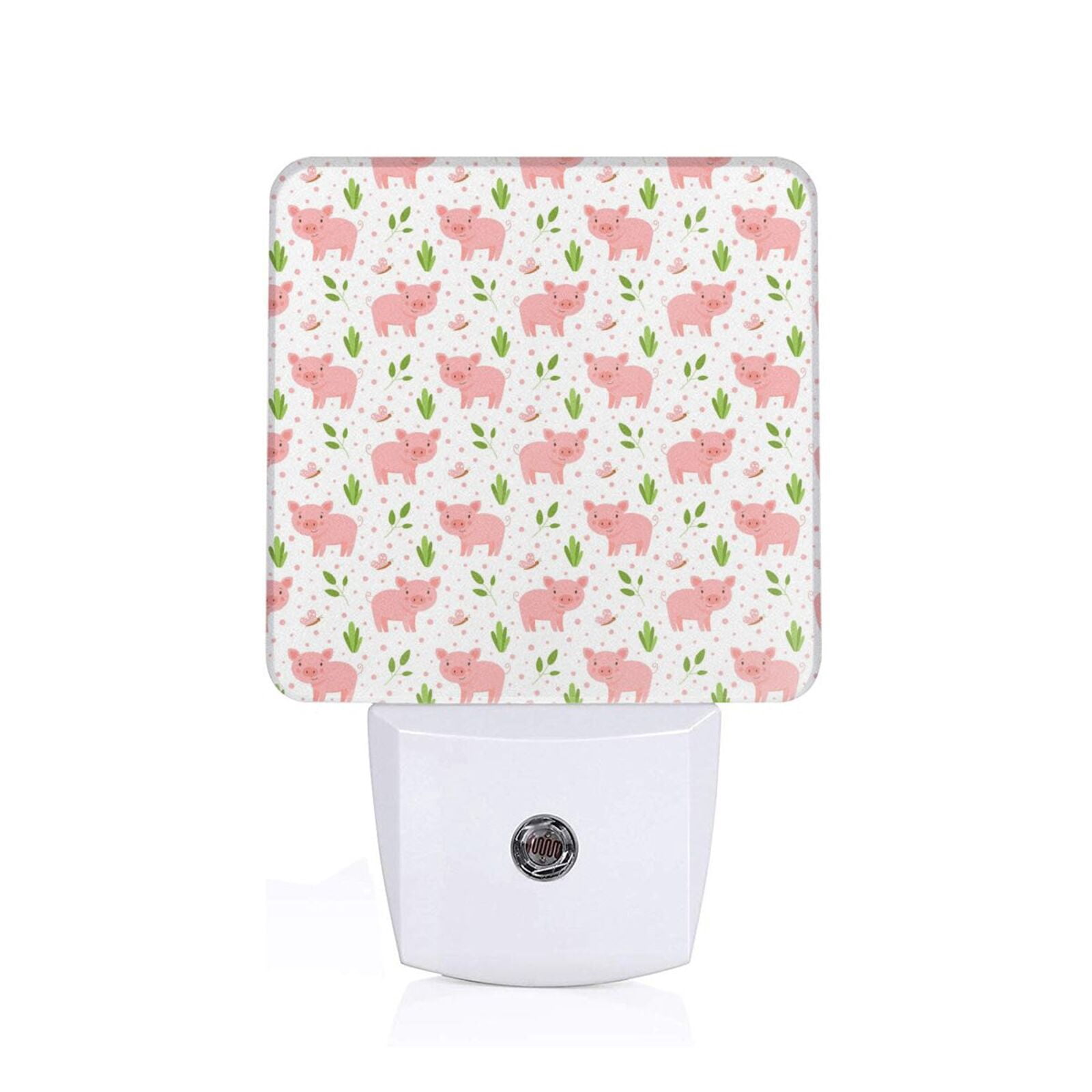 Goofa Funny Little Pigs Night Light, Plug-in, Dusk to Dawn Sensor, Warm ...