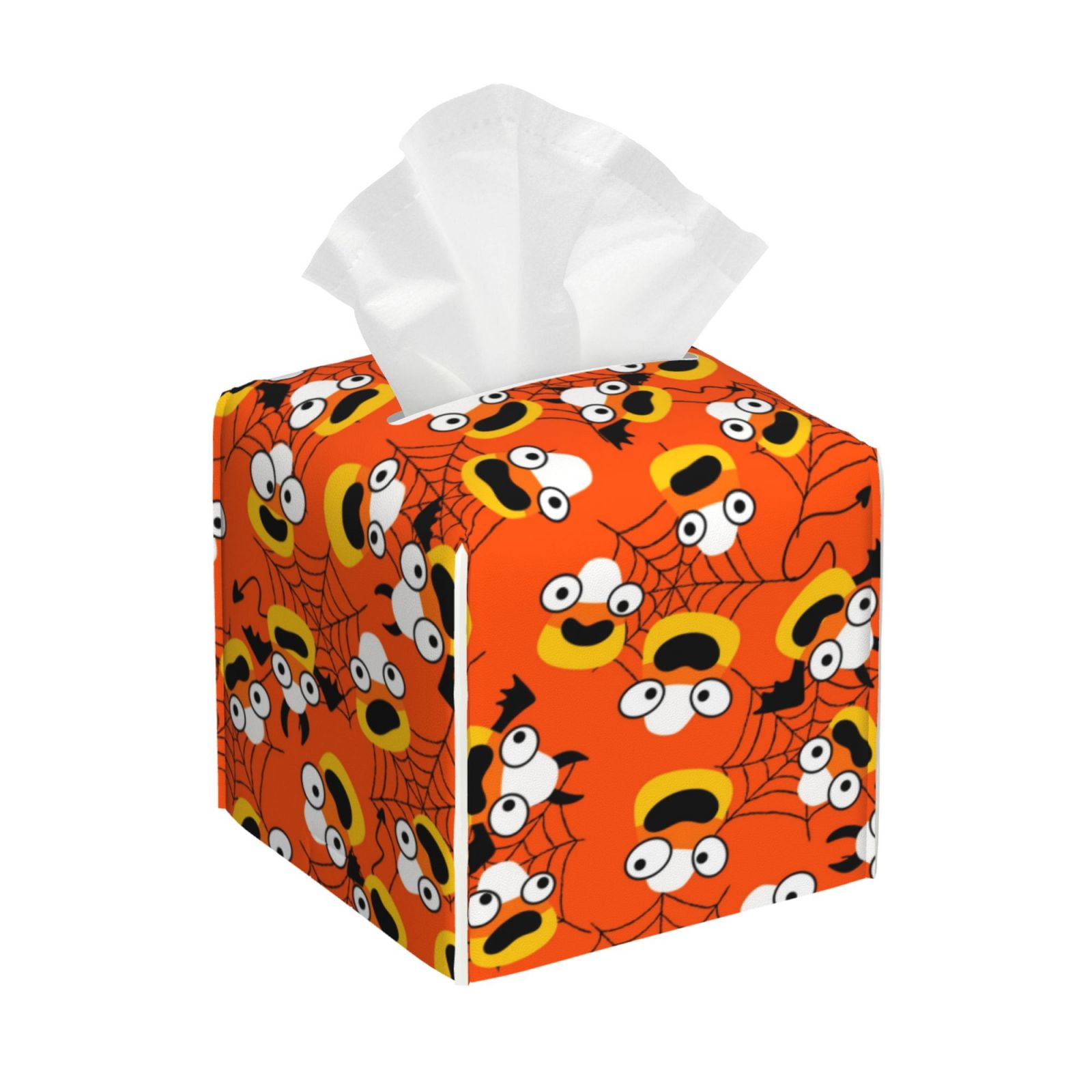 Goofa Funny corn spider web Tissue Box Cover PVC Leather Tissue Holder ...