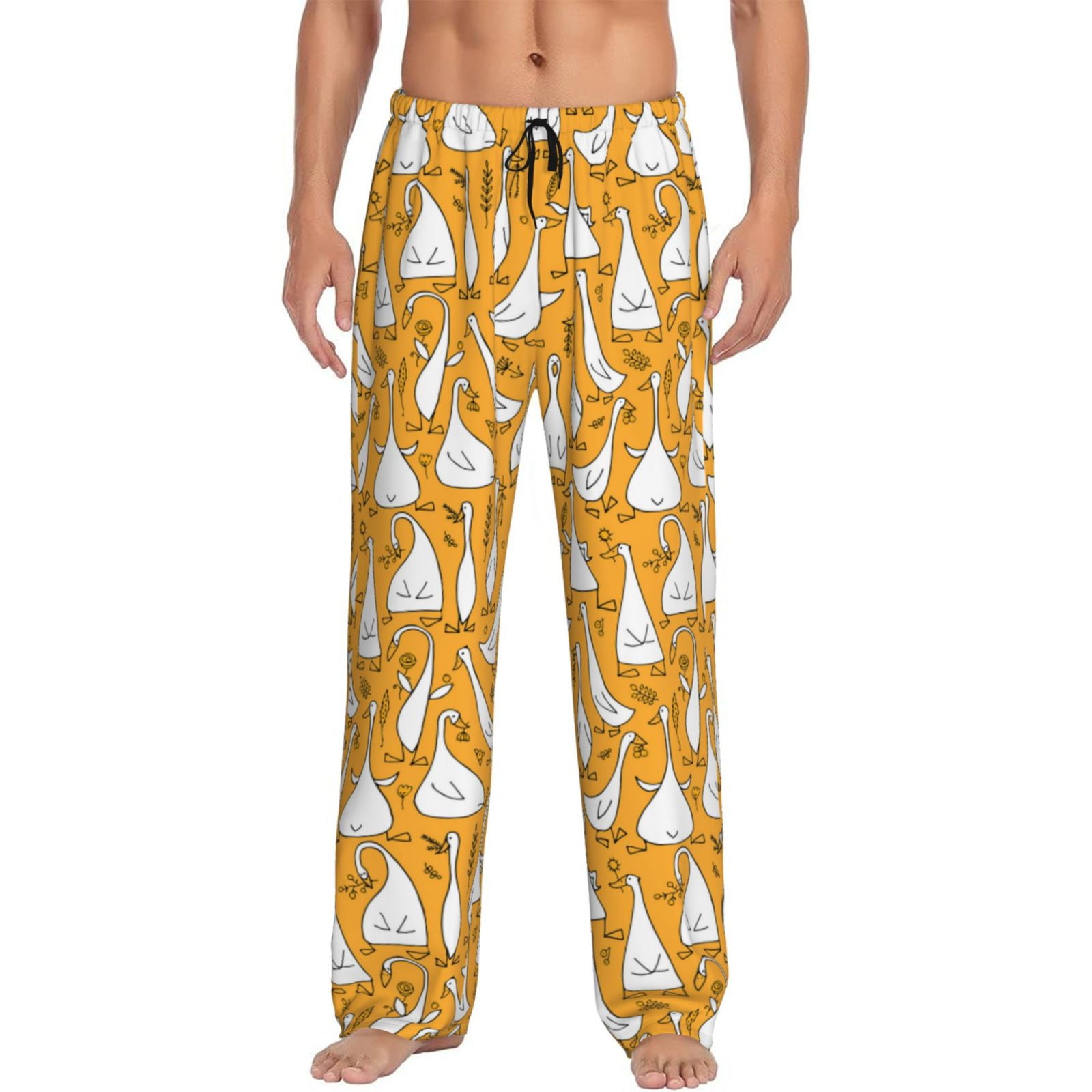 Goofa Funny goose family Pattern Printed Soft Pajama Pants for Men ...