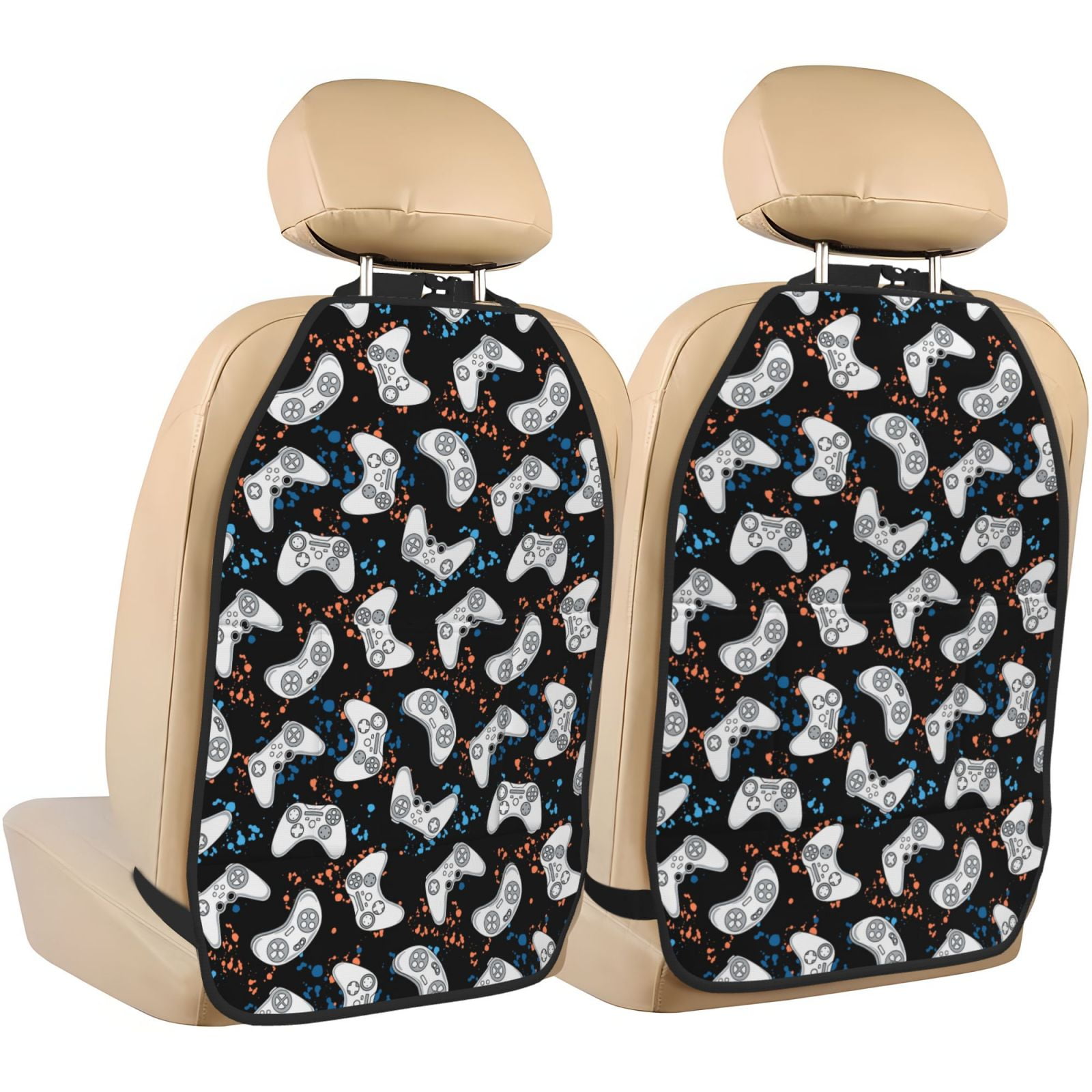 Goofa Game Pattern Car Back Seat Protector for Kids (2 Pack) ,Anti-kick ...