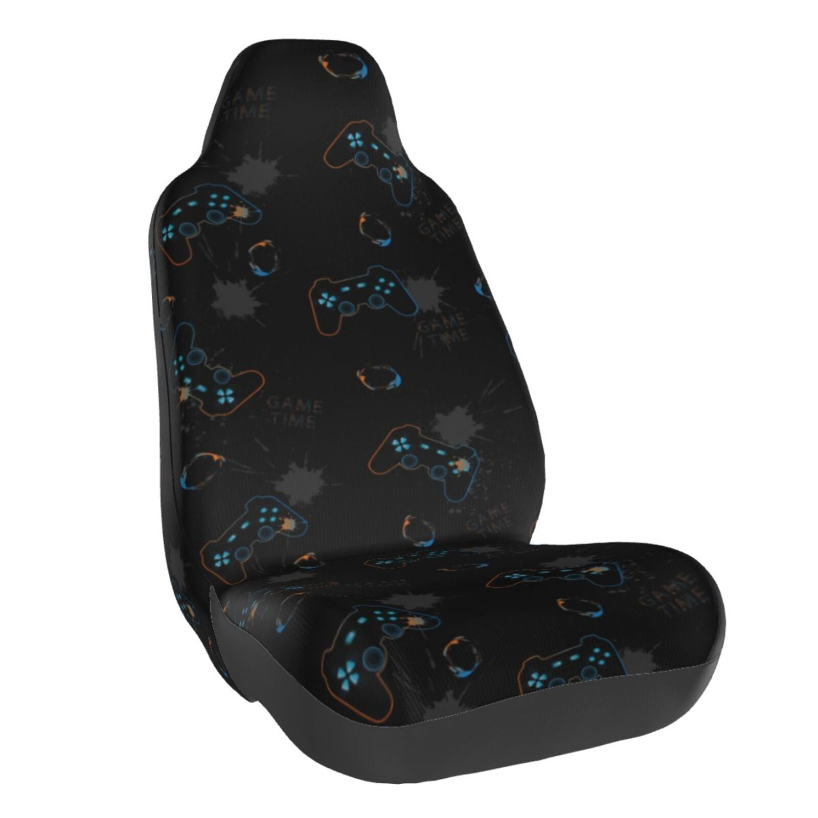 Goofa Game Time Pattern Elastic Car Seat Cover - Stretchable Auto Seat ...