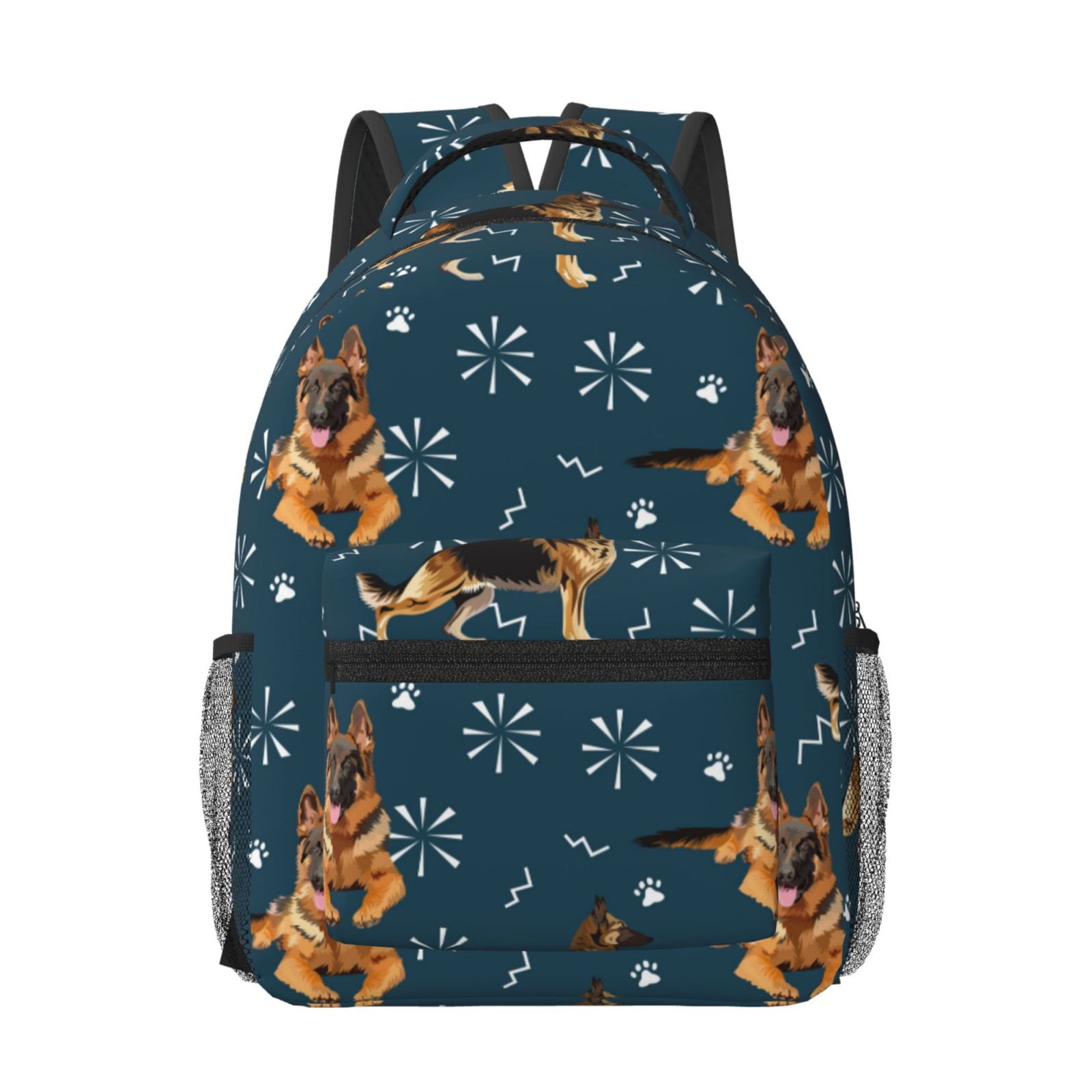 Goofa German Shepherd Dog Pattern Comfortable Student Backpack ...
