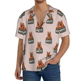 Goofa German Shepherd Dog Printed Men's Casual Short-sleeved Shirt ...