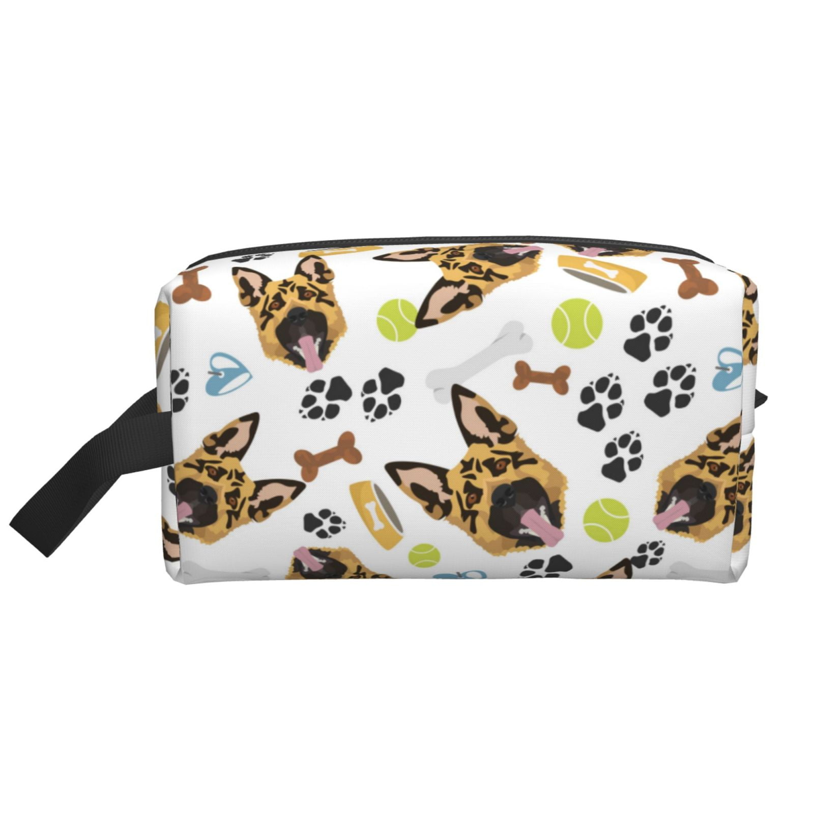 Goofa German Shepherd Dog Printed Toiletry Bag with Handle,Large ...