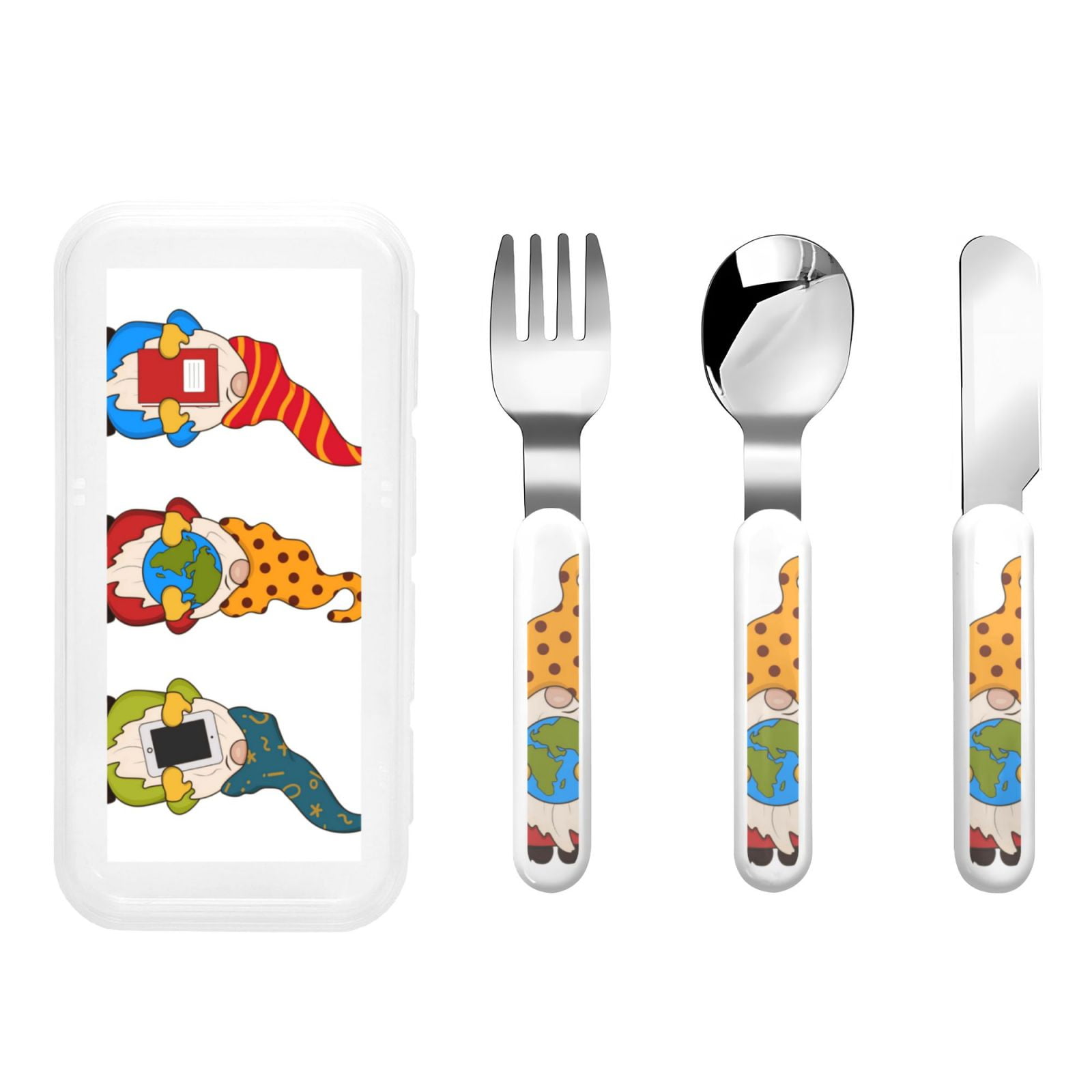 Goofa Gnomes Are Holding School Supplies Pattern Toddler Utensils ...