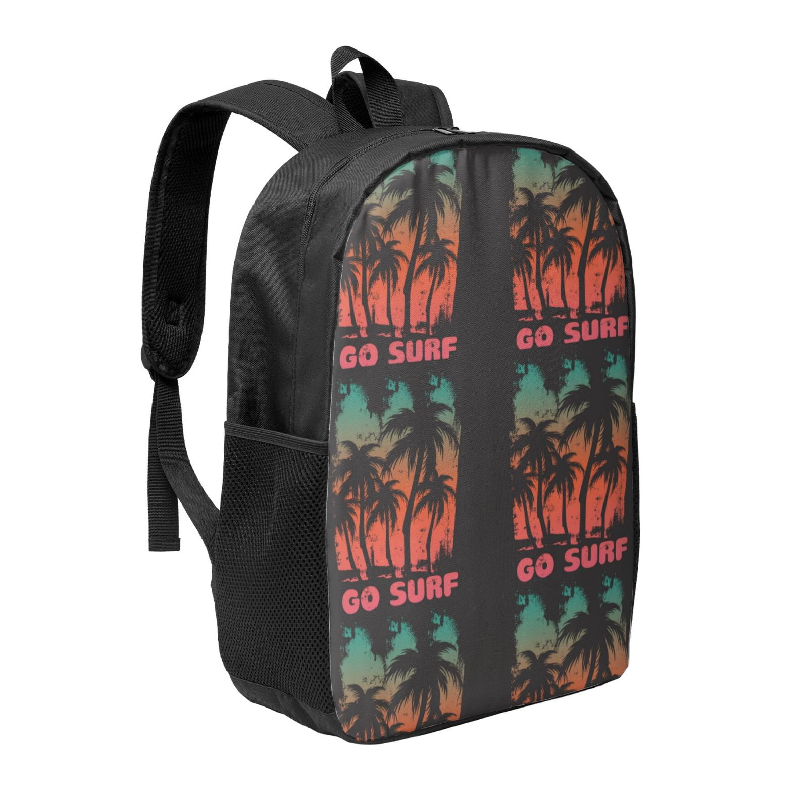 Goofa Go Surfer Pattern 17in Student Backpack - School, Travel, Work ...