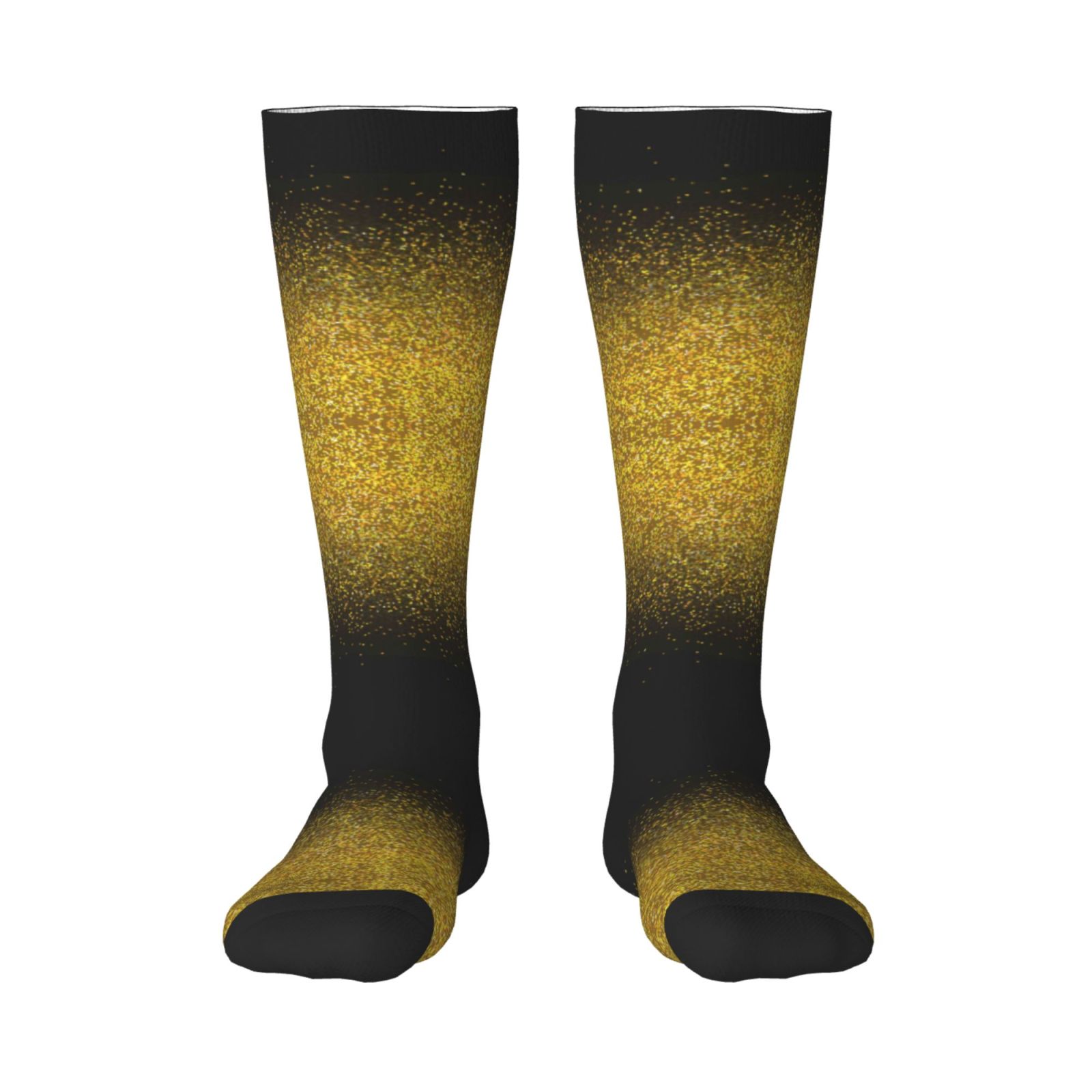 Goofa Gold Glitter Gradient Pattern Adult Stockings, Color-Block Knee ...
