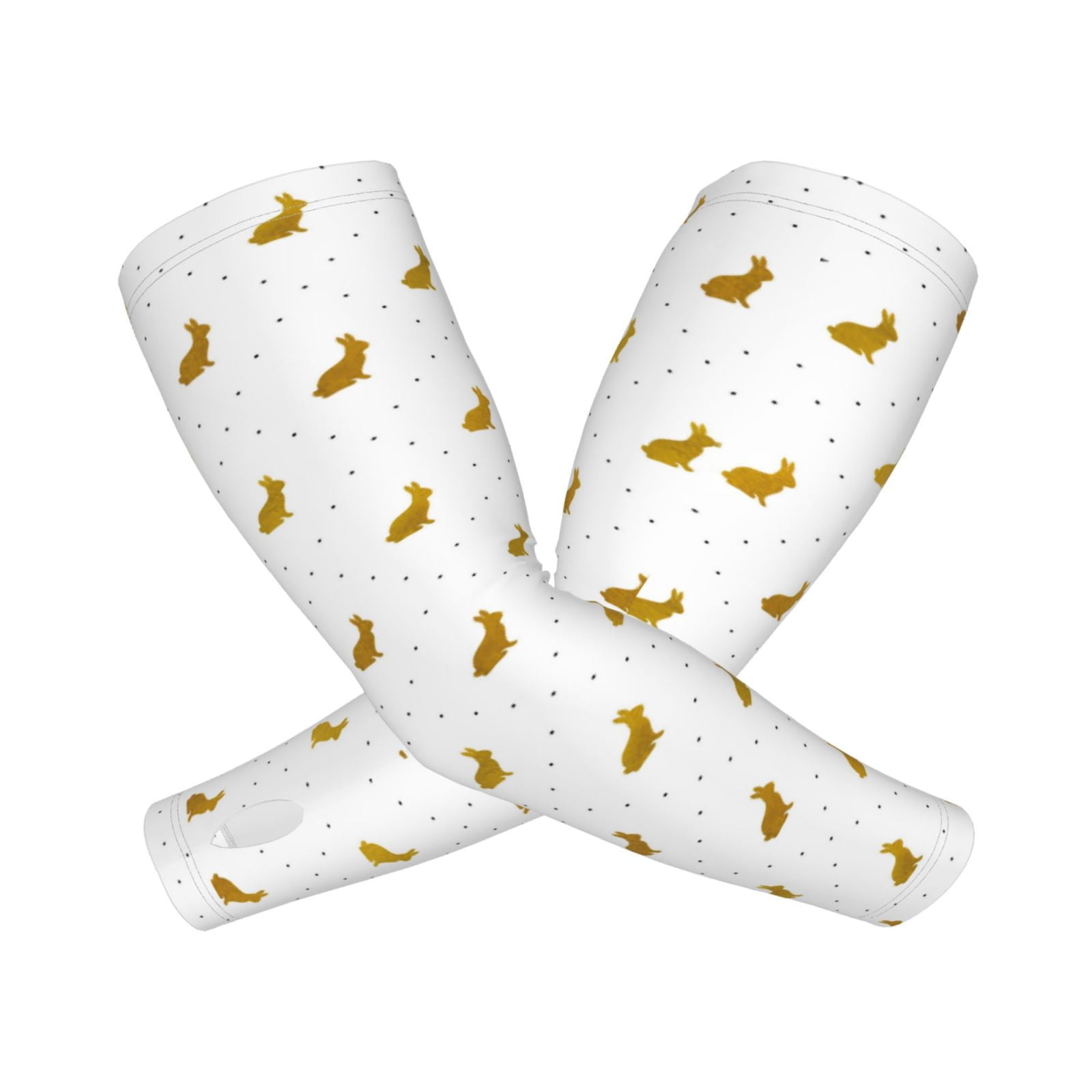 Goofa Gold Rabbit Pattern UV Sun Protection Arm Sleeves, UPF 50 Sports ...