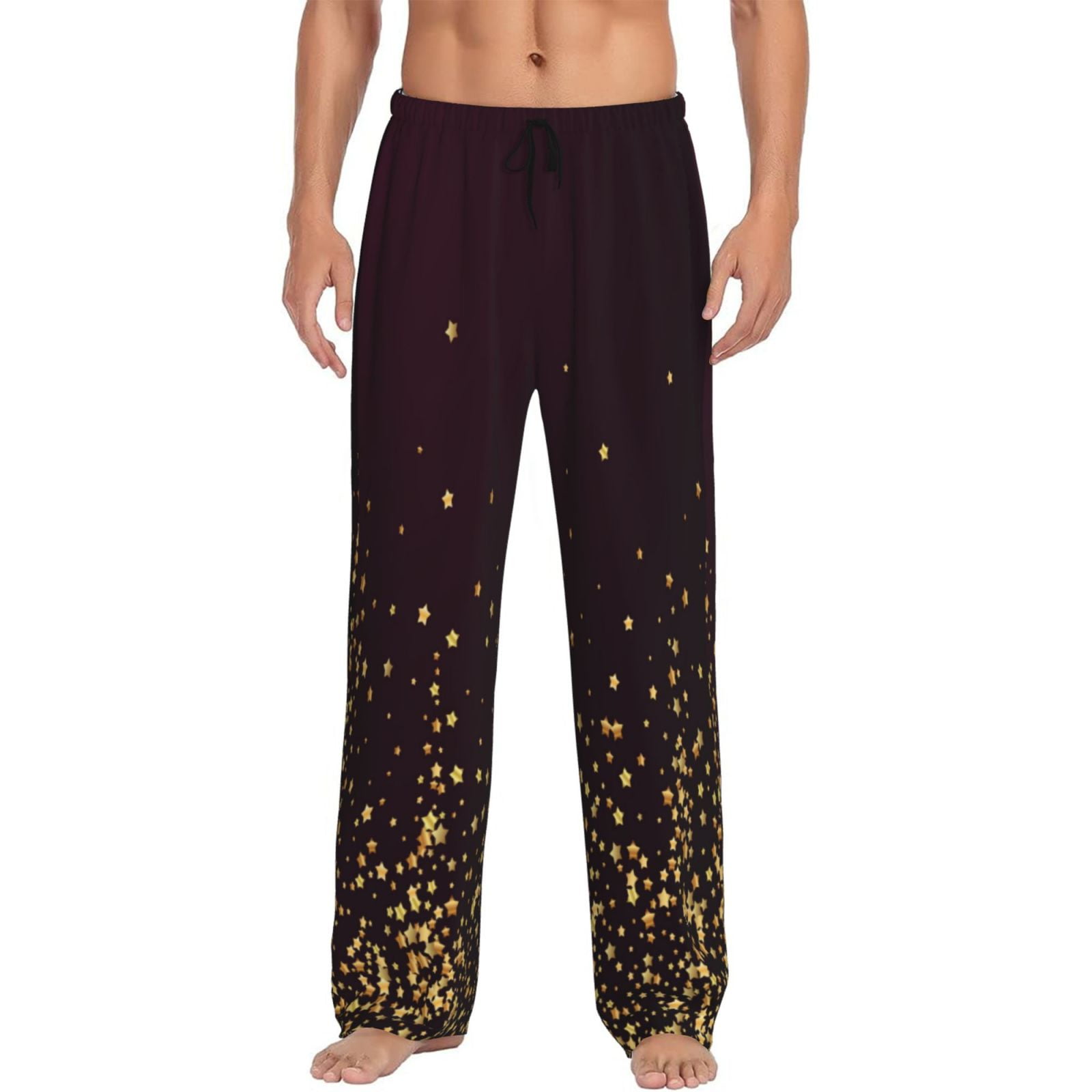 Goofa Gold stars luxury sparkling Pattern Printed Soft Pajama Pants for ...